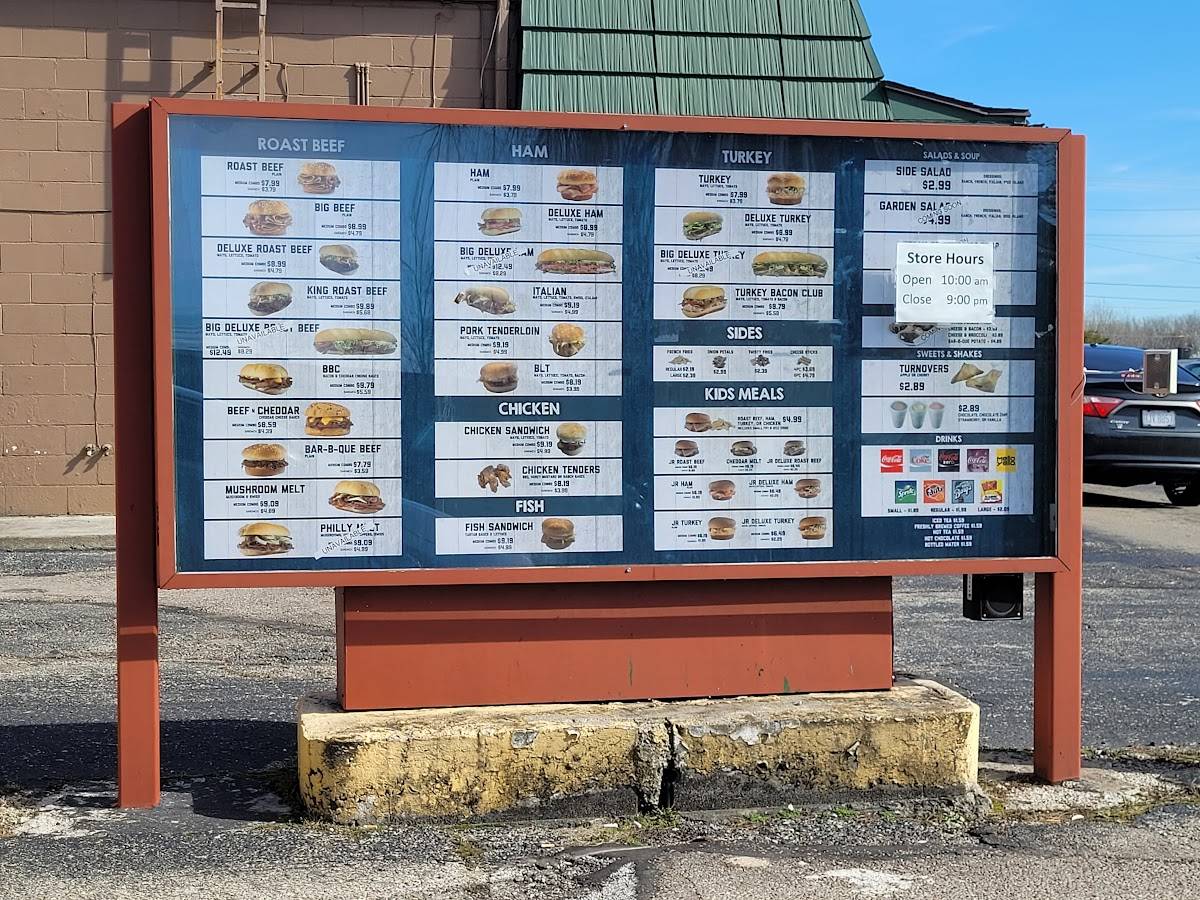 Menu at Rax fast food, New Carlisle