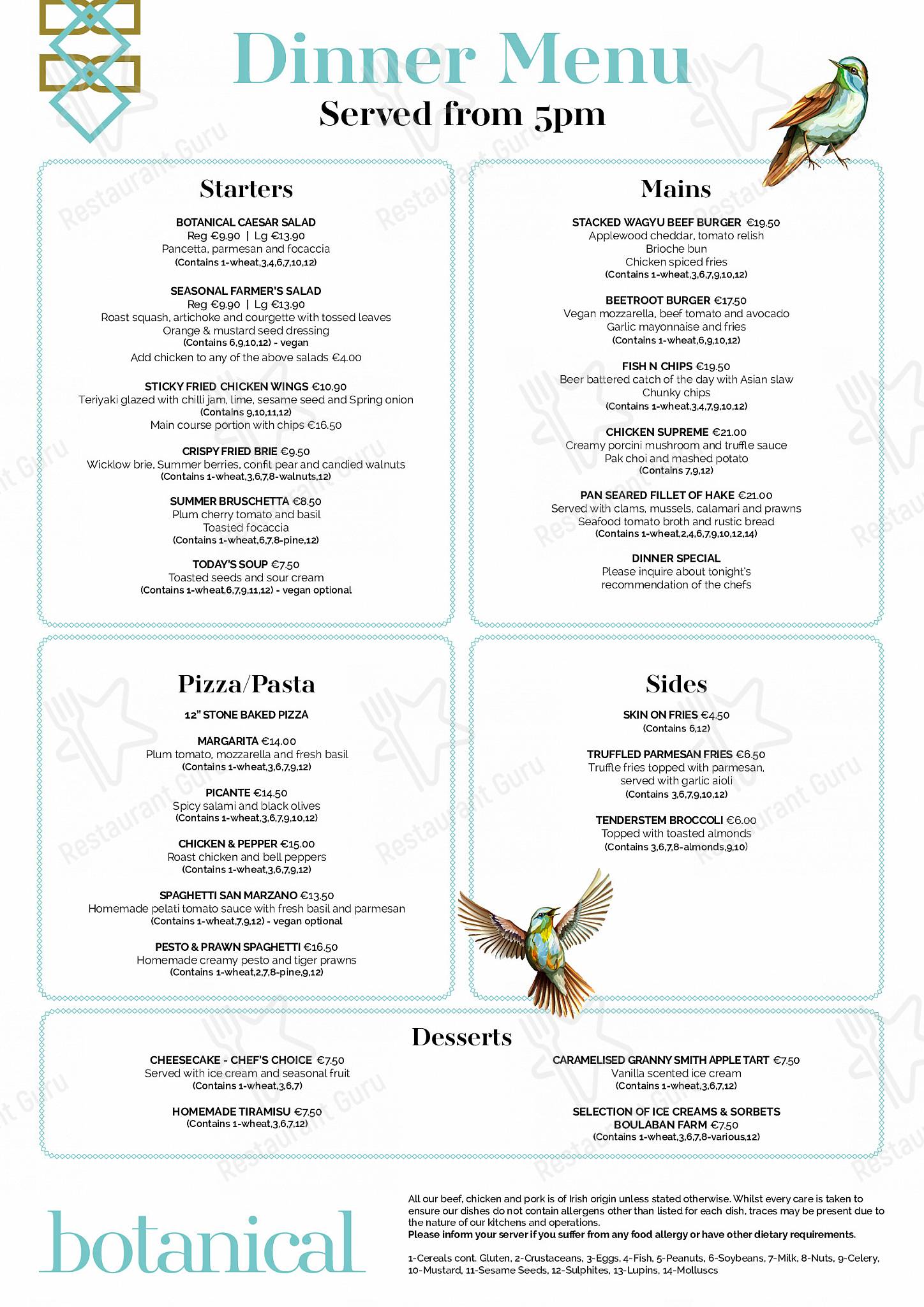 Menu at New Dublin Hotel pub & bar, Dublin, Old Port Wakefield Rd