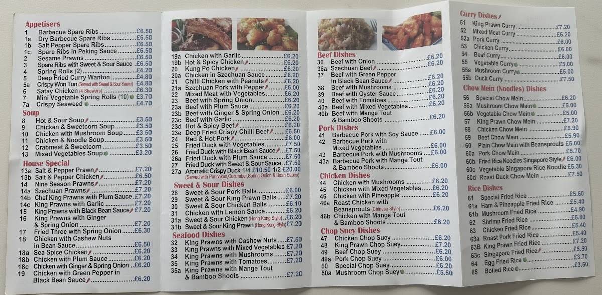 Menu at New Era Chinese Take Away fast food, Fleet