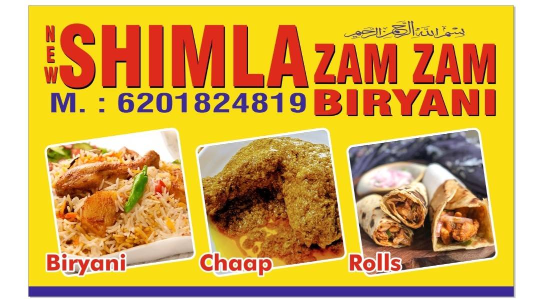 Menu at New Shimla Zam Zam Biryani, Kolkata