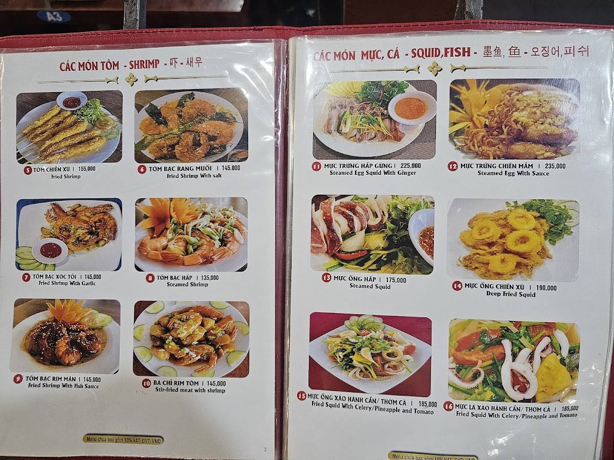 Menu at Nhà Hàng Cơm Niêu Phù Sa restaurant, Da Nang, 198 Trần Bạch Đằng
