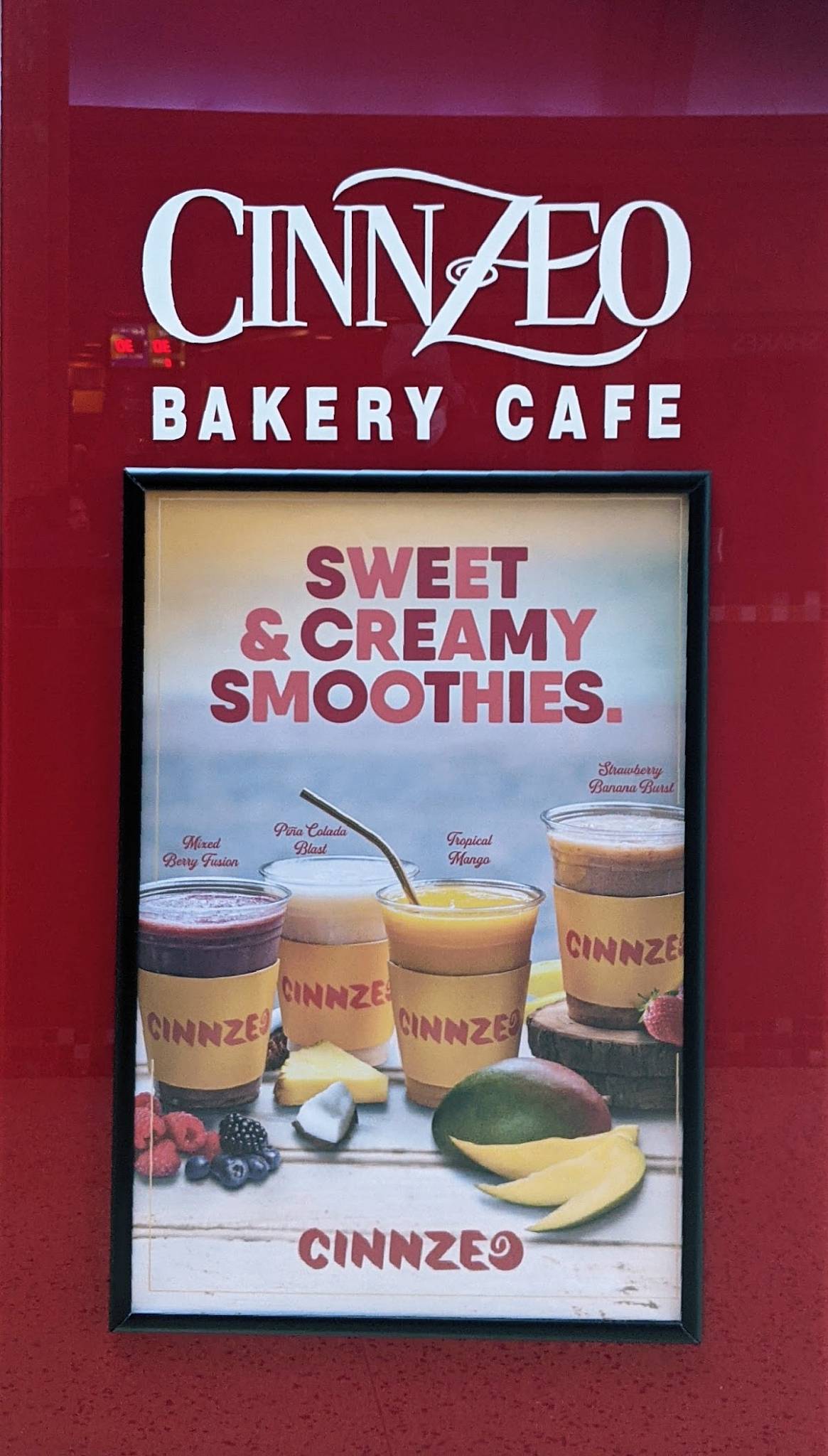 Carta de Cinnzeo Bakery Cafe, Niagara Falls