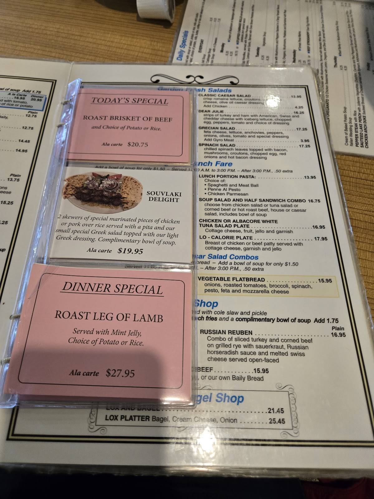 Menu at Omega Restaurant & Bakery, Niles