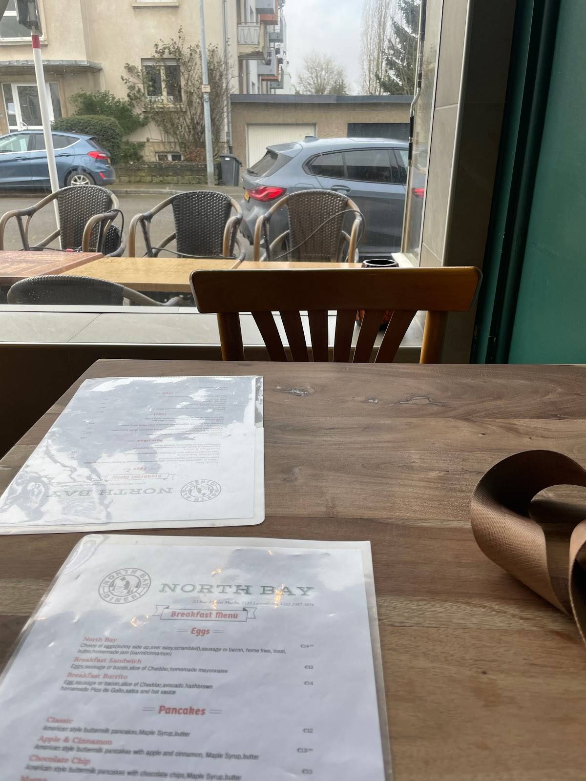 Menu at North Bay restaurant, Luxembourg City