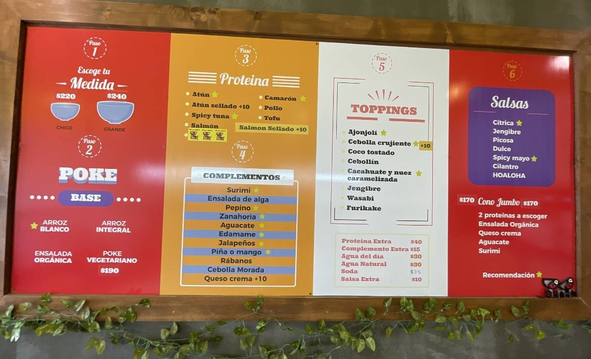 Carta del restaurante OHANA TJ POKE, Tijuana
