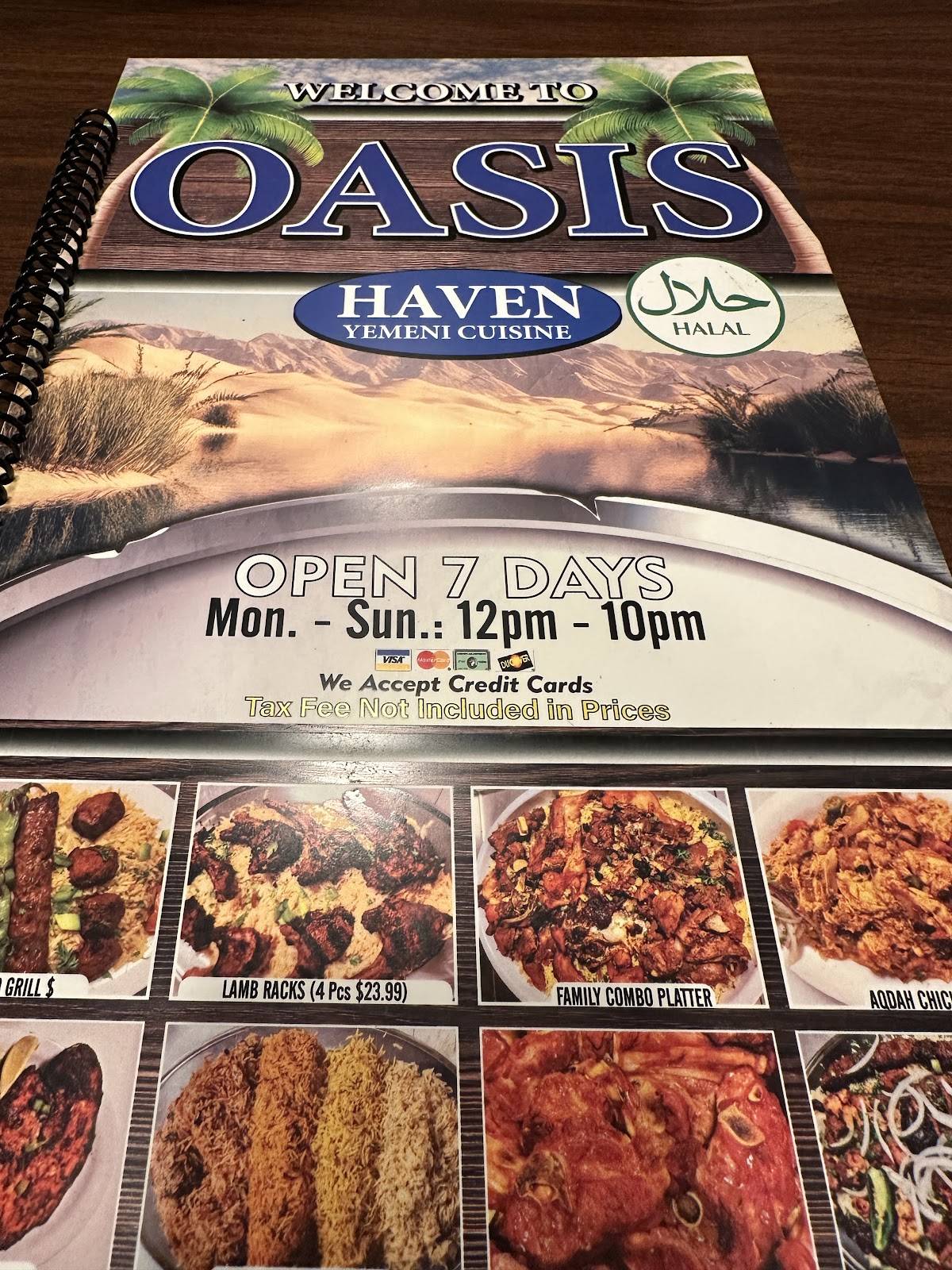 Menu at Oasis Haven مطعم الواحة restaurant, Philadelphia