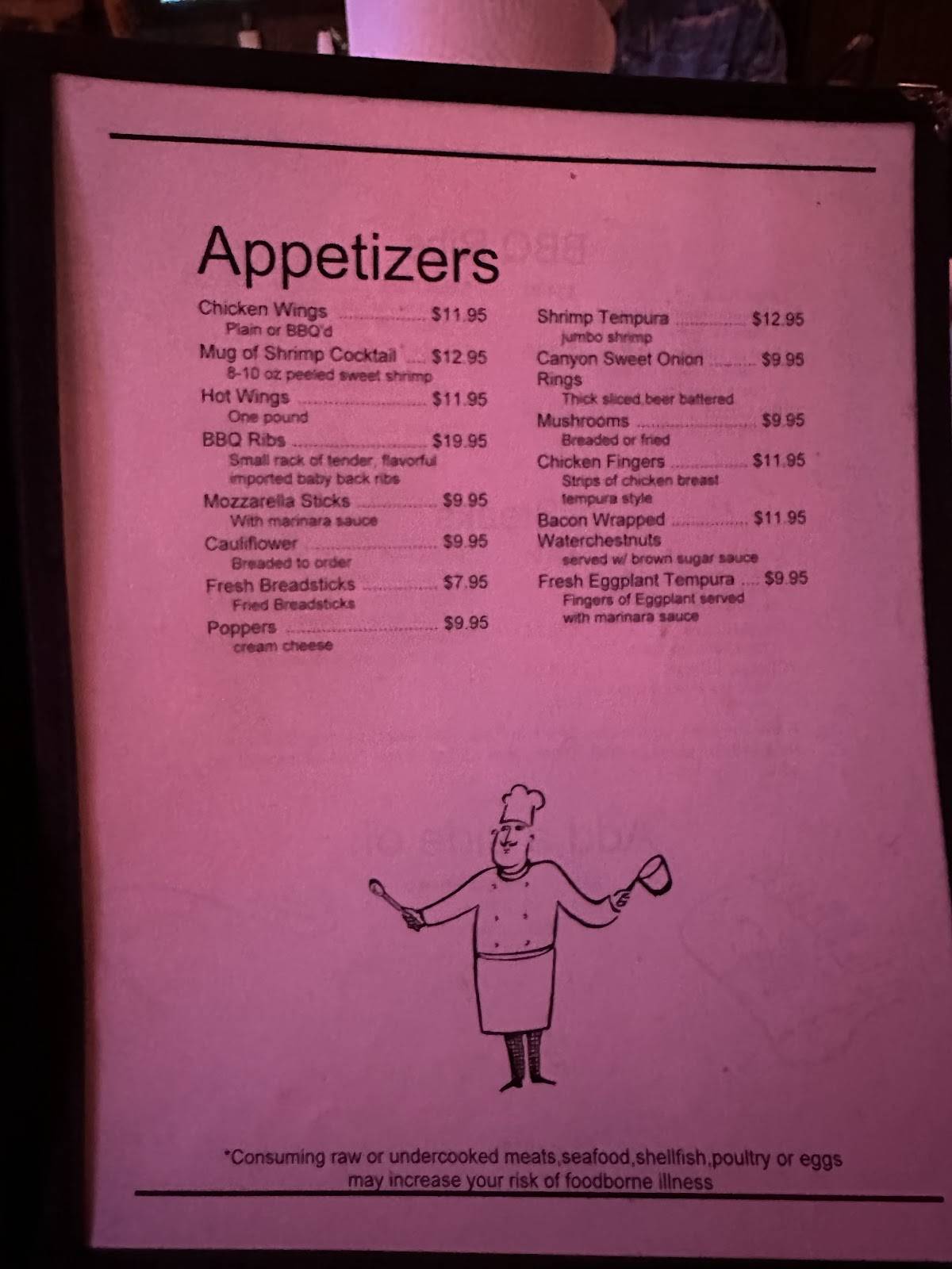 Menu at Oh Dennis! Saloon & Charcoal House BBQ, Racine