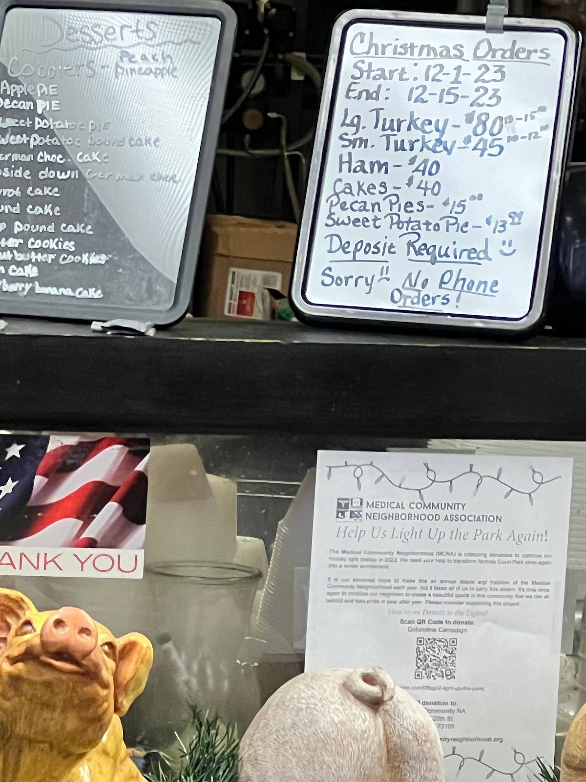 Menu at George's Happy Hog Bar-B-Q, Oklahoma City, 712 Culbertson Dr