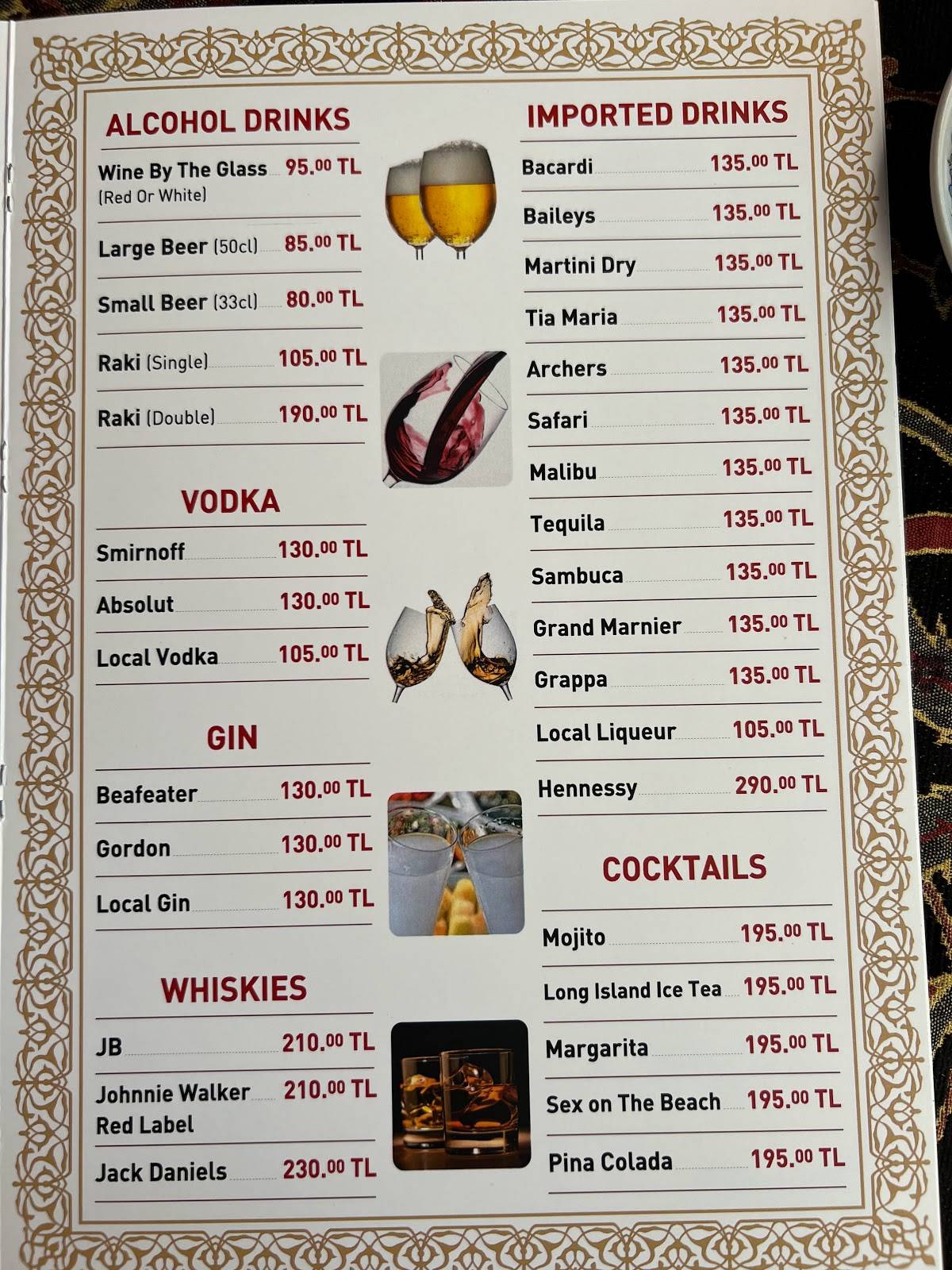 Menu at Old Ottoman Cafe & Restaurant, Istanbul, Cağaloğlu Hamamı Sk ...