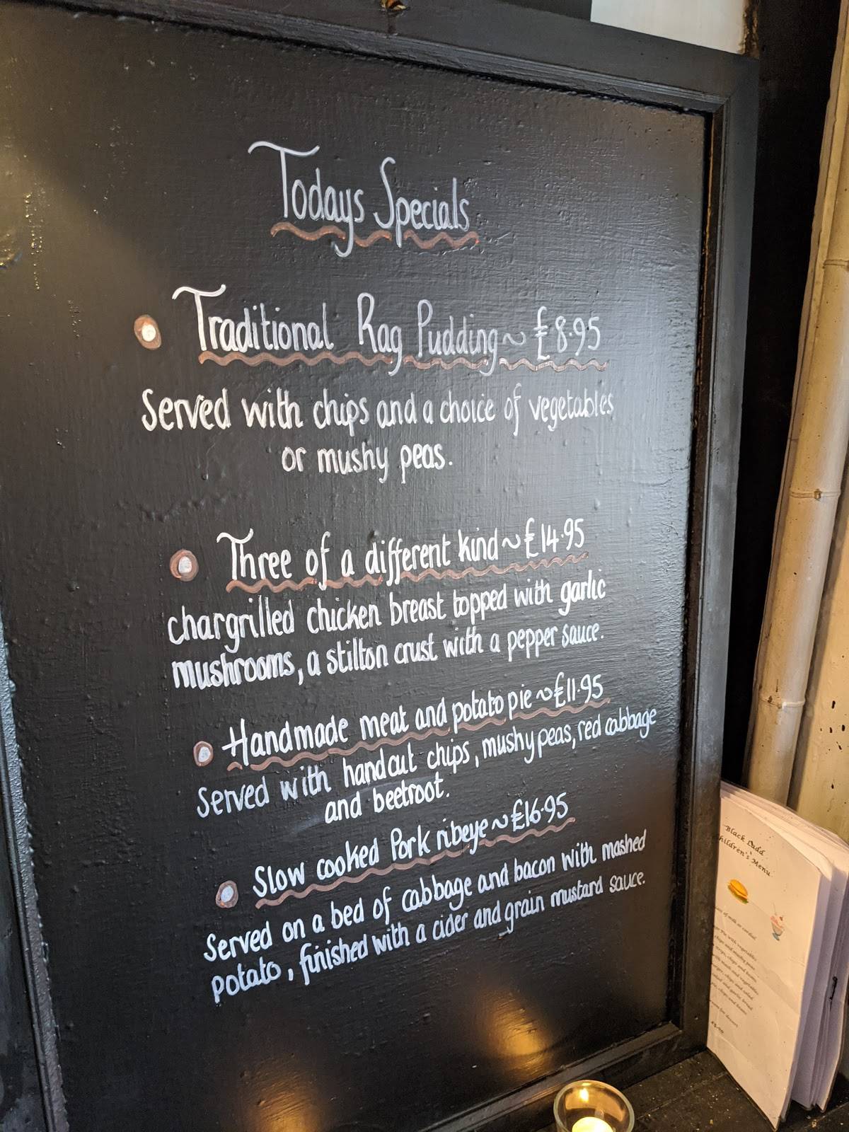 Menu at The Black Ladd pub & bar, Oldham