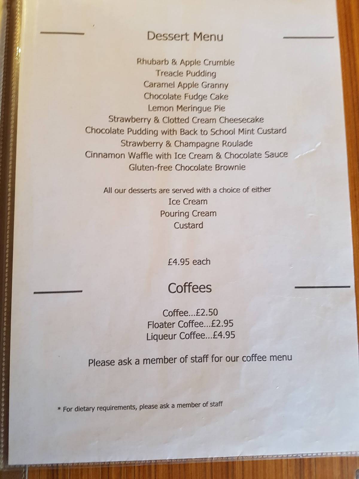 Menu at The Black Ladd pub & bar, Oldham