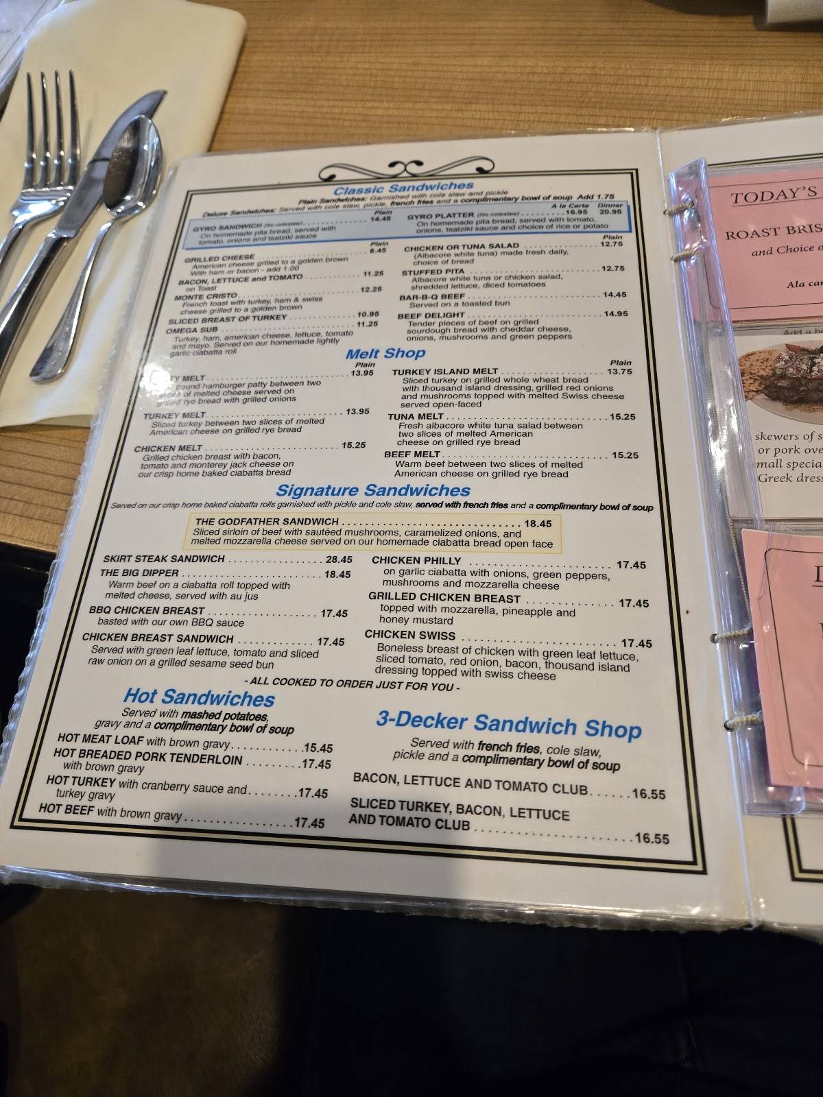 Menu at Omega Restaurant & Bakery, Niles