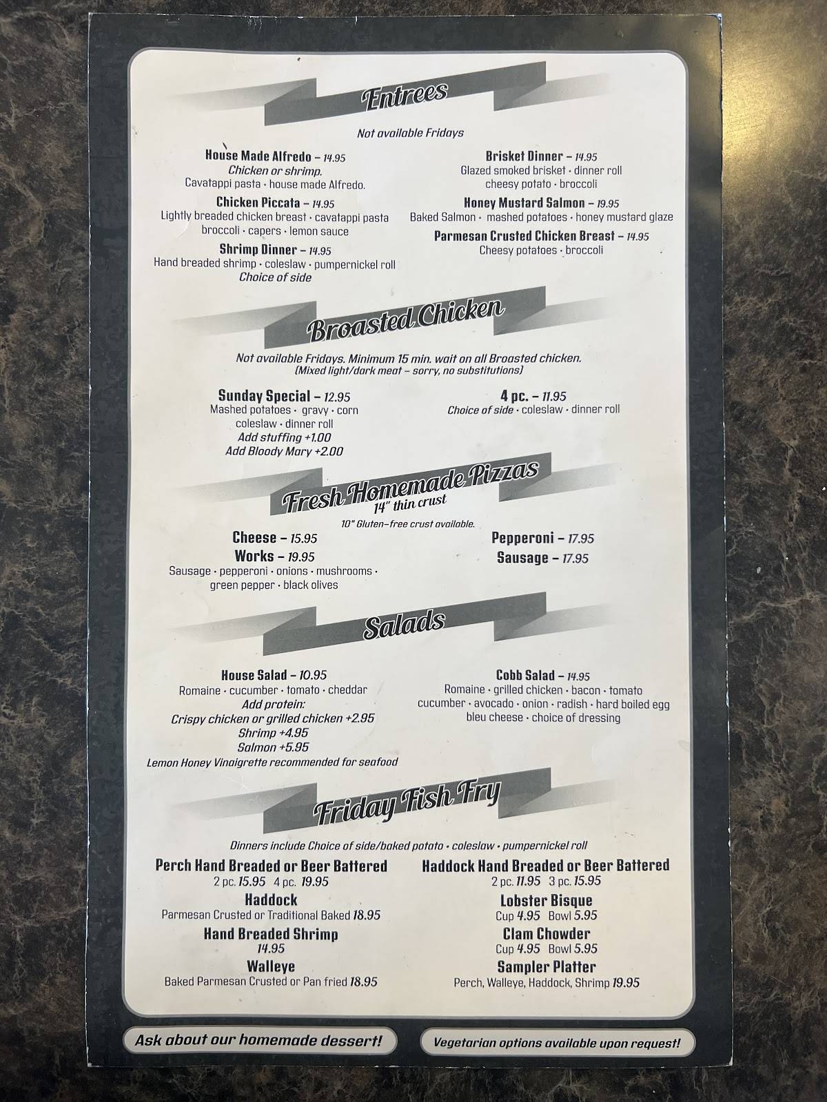 Menu at One Fourteen Bar & Grille, Menasha