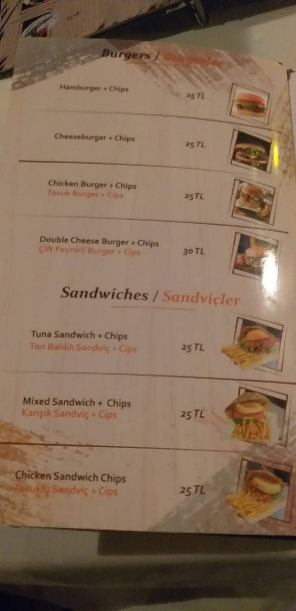 Menu at One Way Cafe, Göreme Belediyesi, Belediye Cd.