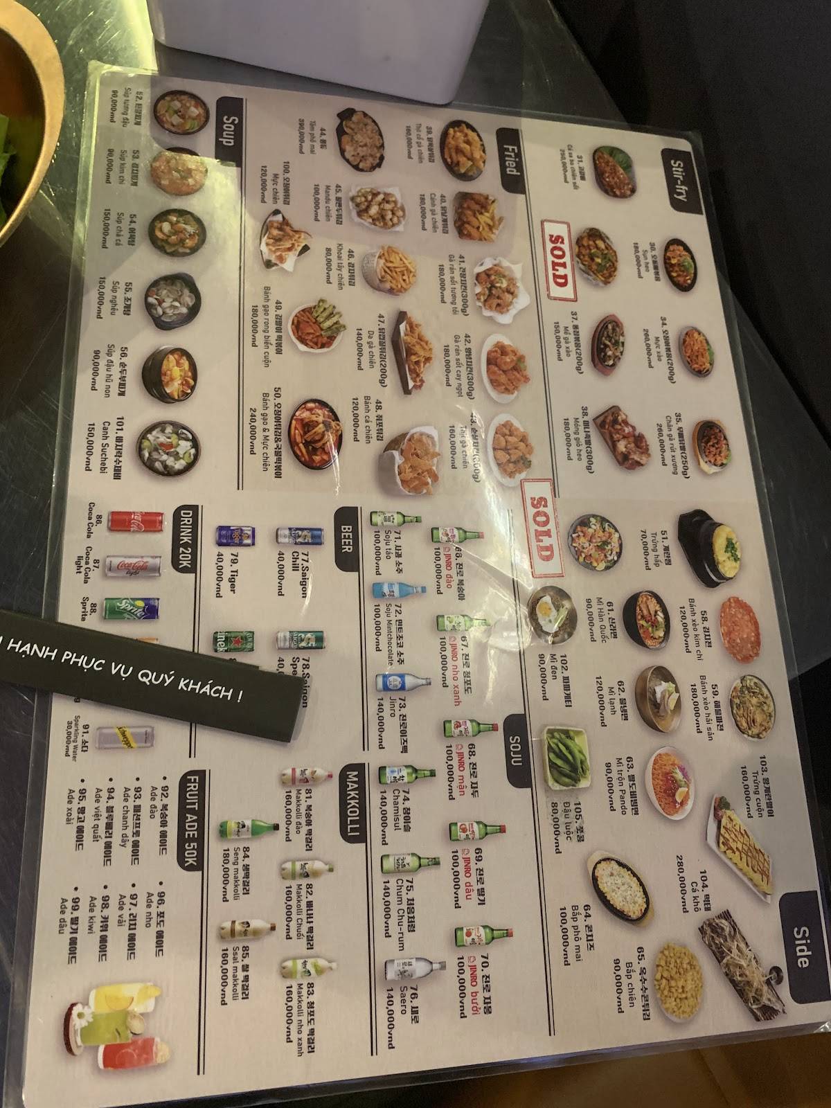 Menu at Ông Mập BBQ - CN Sư Vạn Hạnh, Ho Chi Minh City