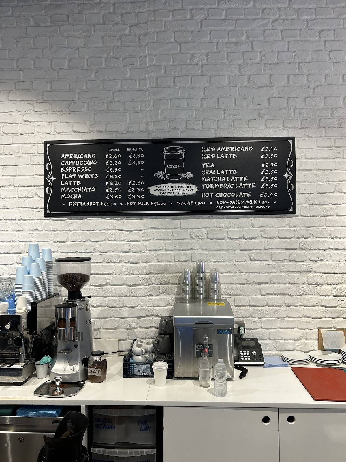 Menu at Orée Kensington High Street cafe, London, 147 Kensington High St