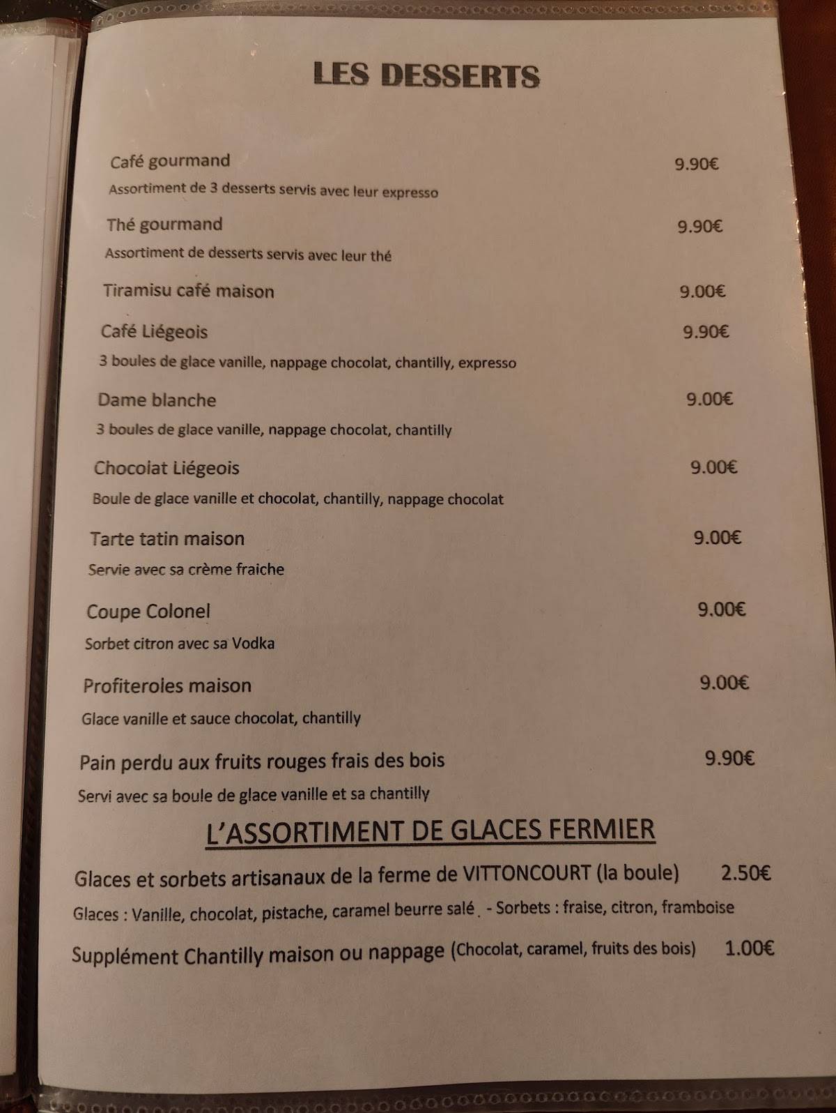 Menu au Original grill home BBQ, Metz