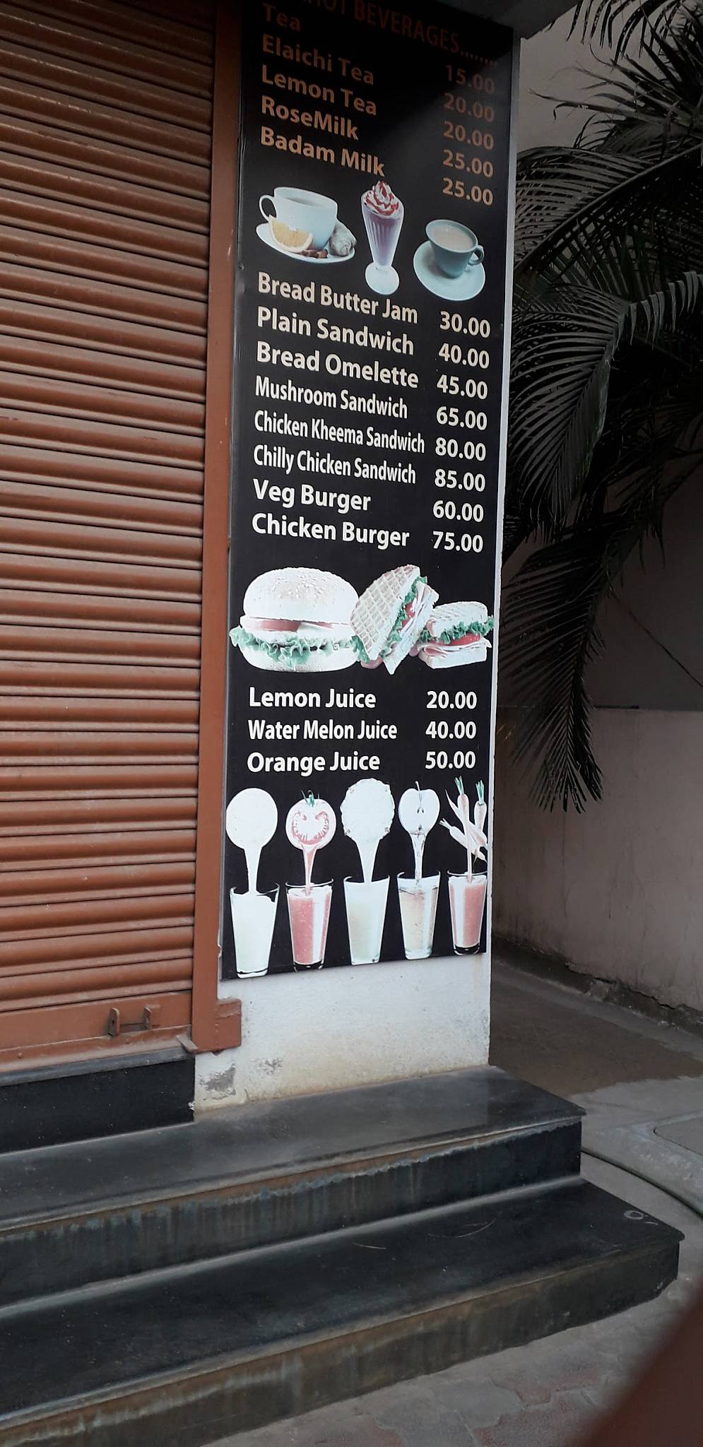 Menu at Oru Tea Sollu, Chennai