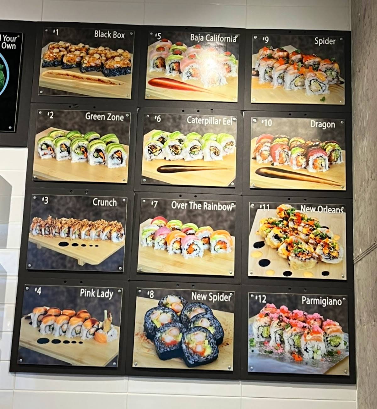 Menu at Oshi Poke Bowl and Sushi restaurant, Huntsville