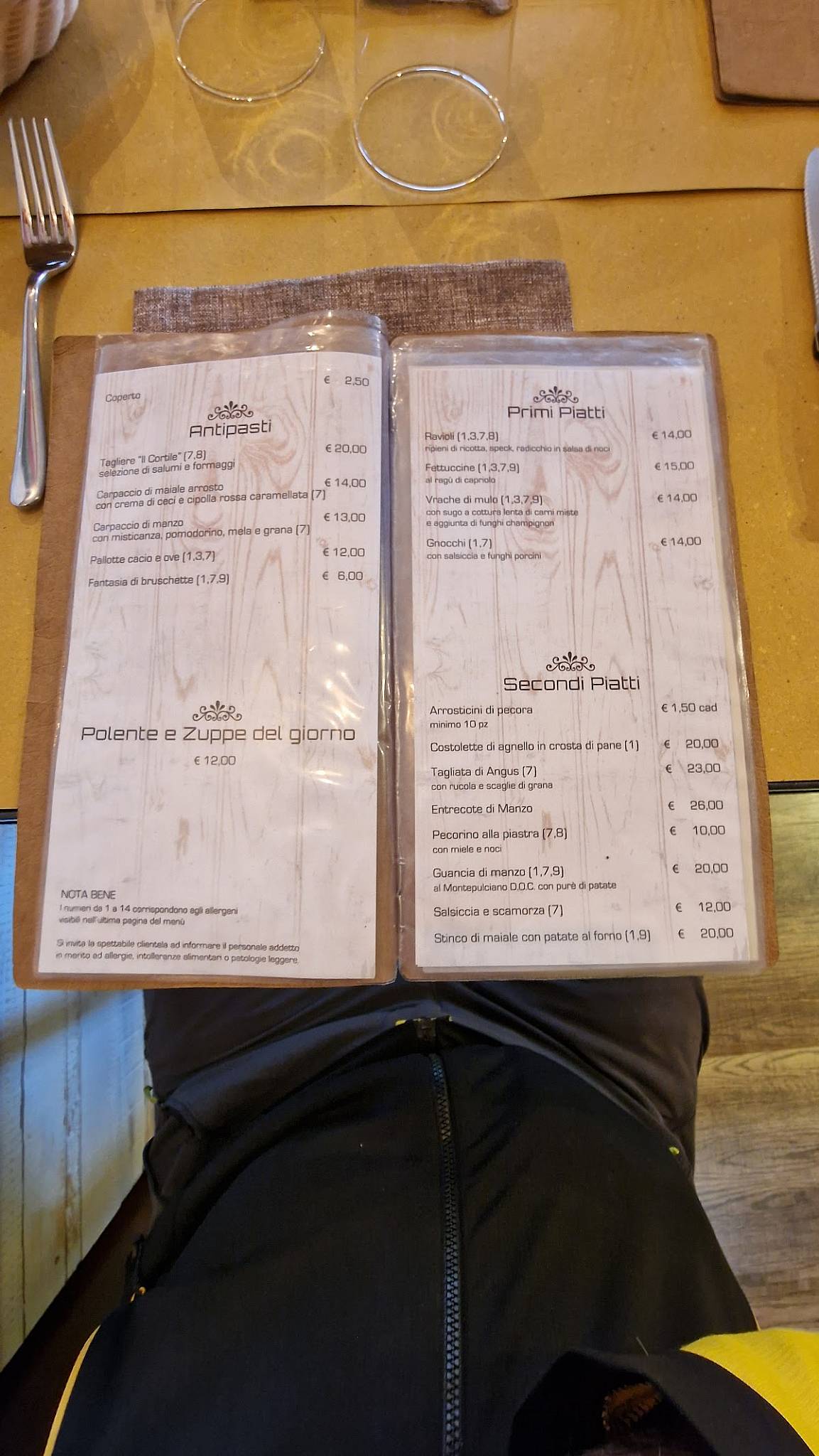 Menu da Osteria Il Cortile ristorante, Castel di Sangro