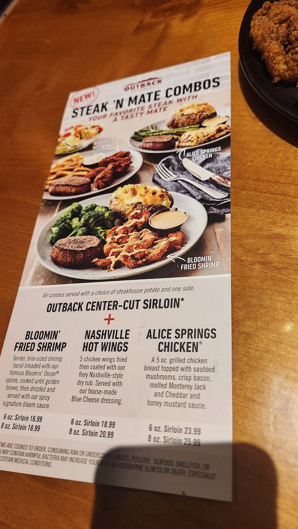 Menu at Outback Steakhouse, Mobile, Airport Blvd