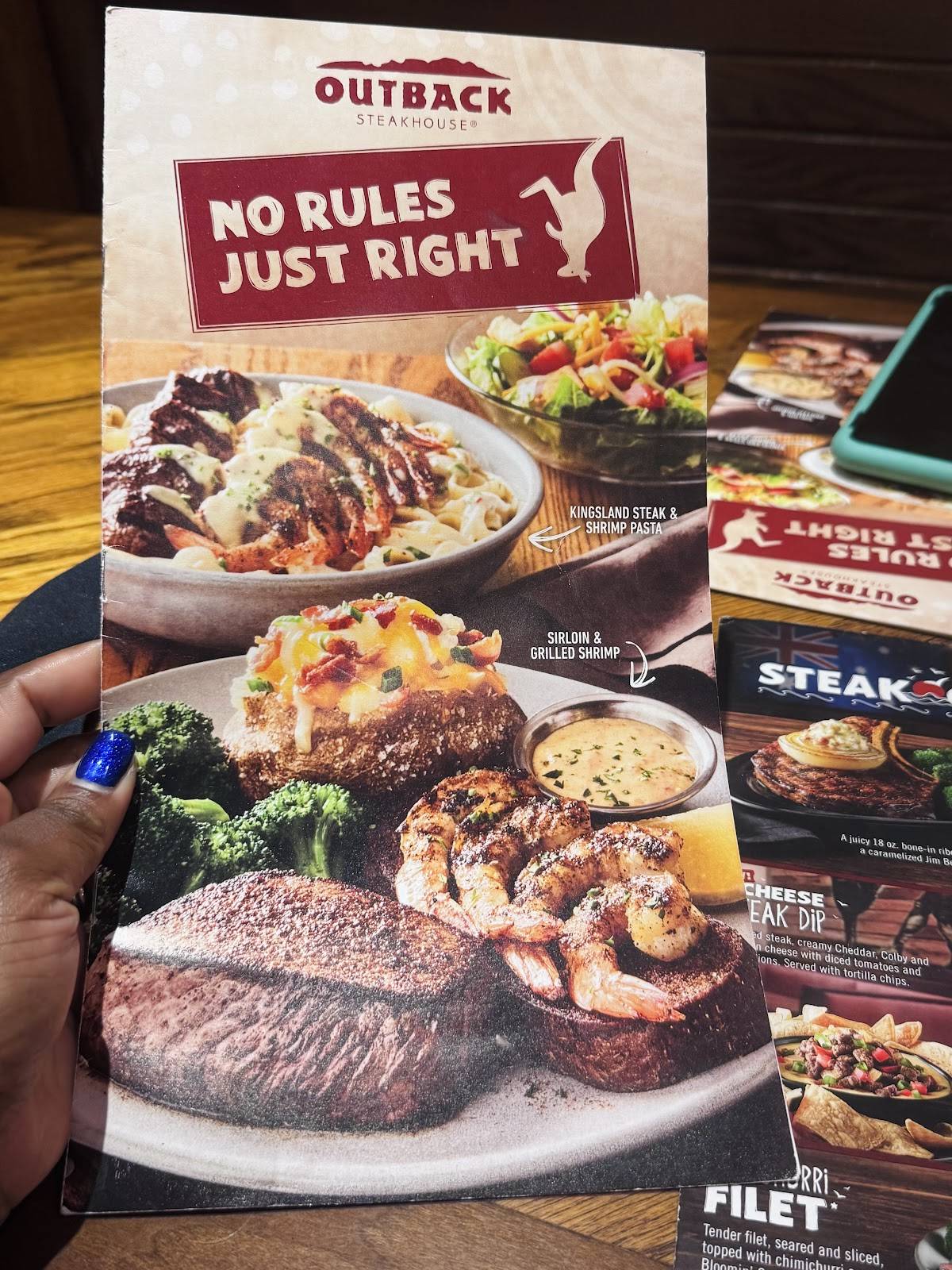 Menu at Outback Steakhouse, Selma, Agora Pkwy