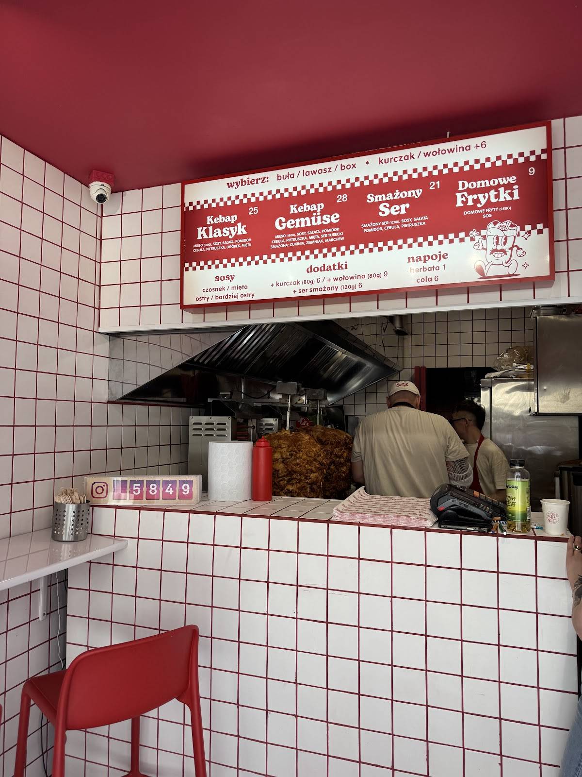 Menu at Oyche Döner restaurant, Wrocław