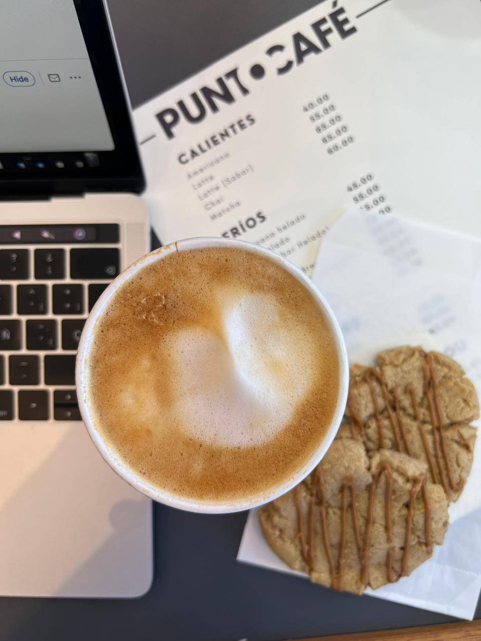 Menu at PUNTO CAFÉ, Aguascalientes