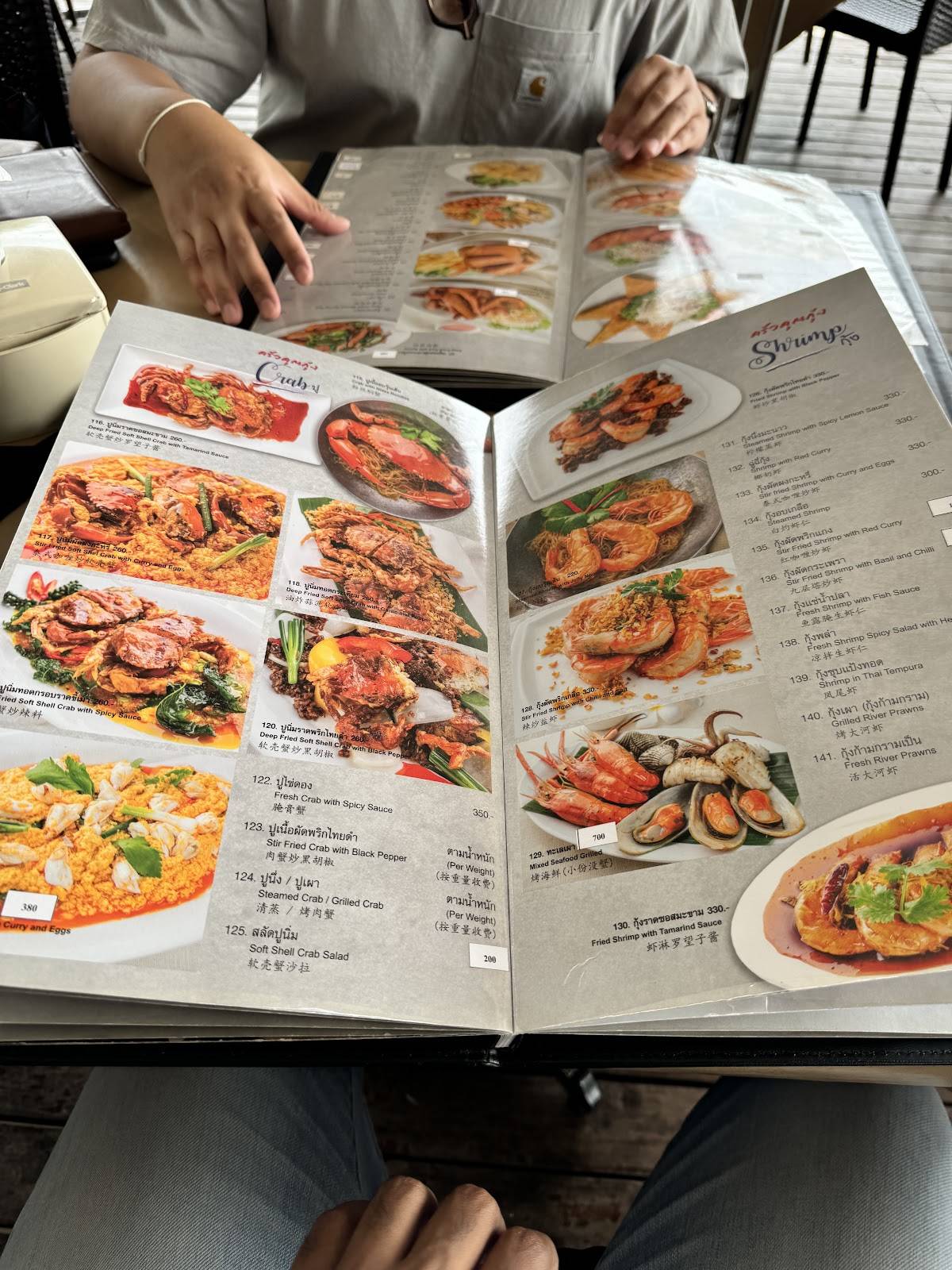 Menu at Paddy Reilly’s Irish Pub, Bangkok