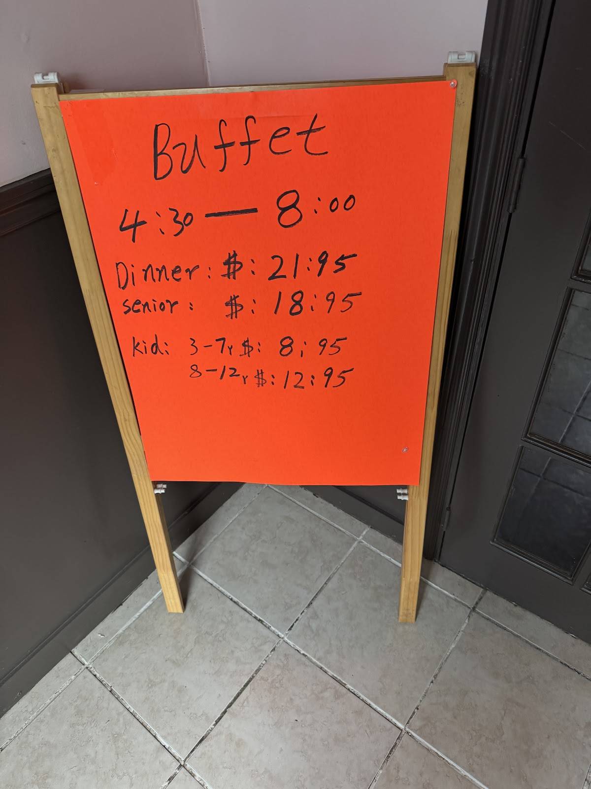 Menu au Panda King Buffet & Sushi restaurant, Westlock