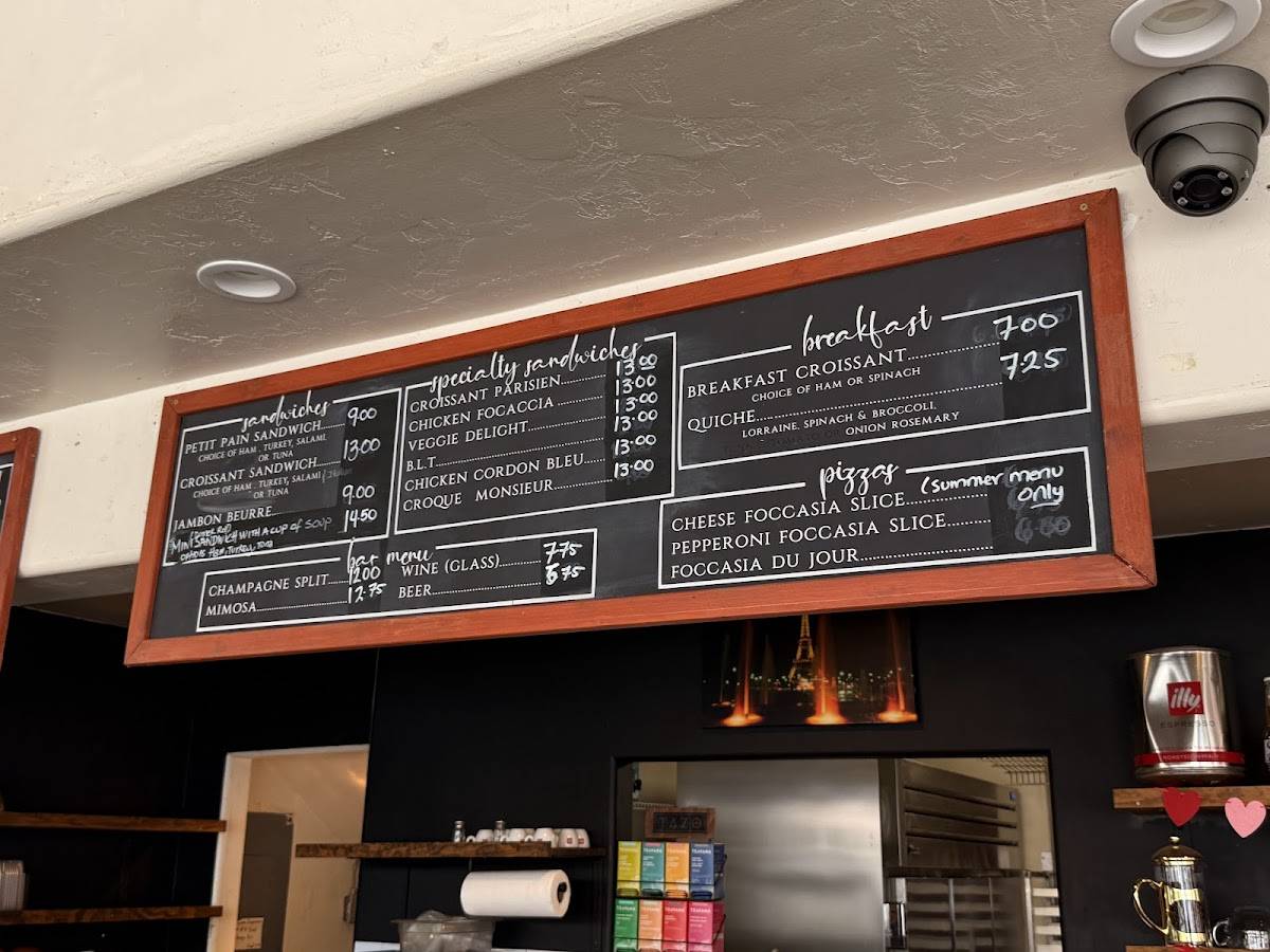 Menu at Paris Bakery Cafe, Monterey, 271 Bonifacio Pl