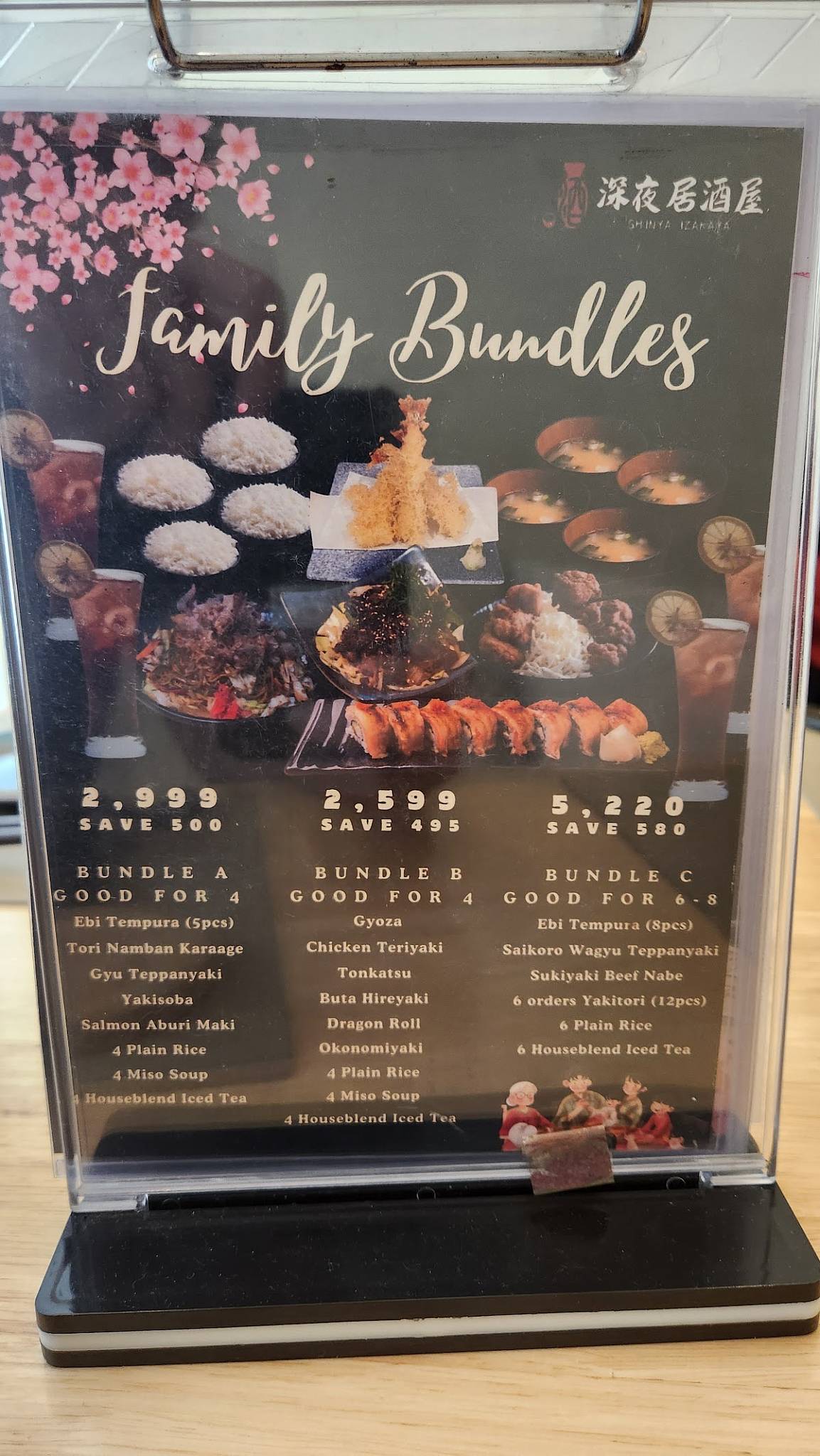 Menu at Shinya Izakaya Japanese Restaurant, Pasay