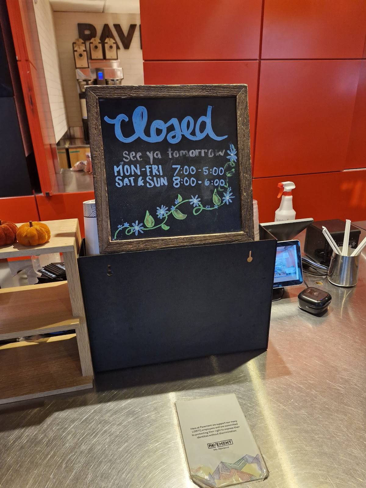 Menu at Pavement Coffeehouse - Harvard Square cafe, Cambridge, 1350 ...