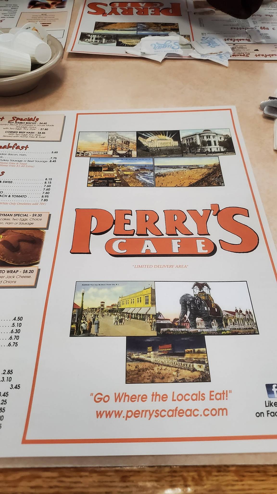 Menu at Perry's Cafe & Deli, Atlantic City