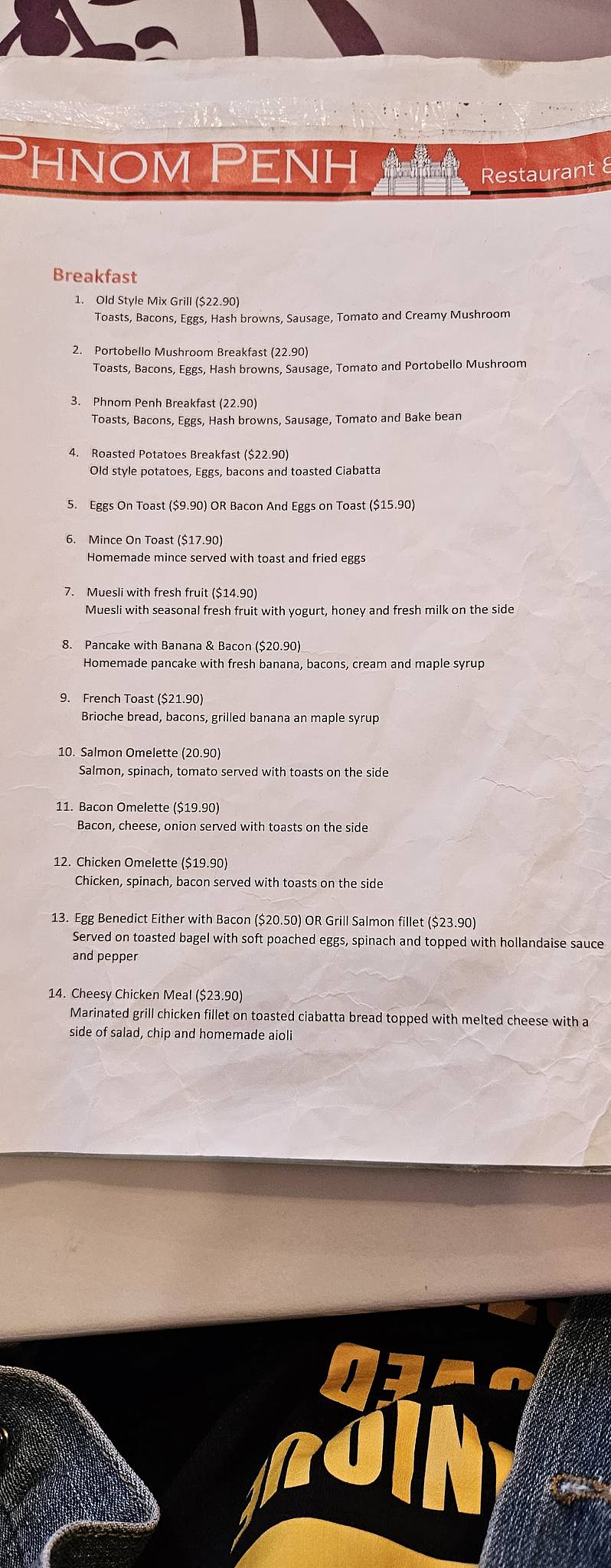 Menu at Phnom Penh Restaurant & Cafe Mangere Bridge, Auckland