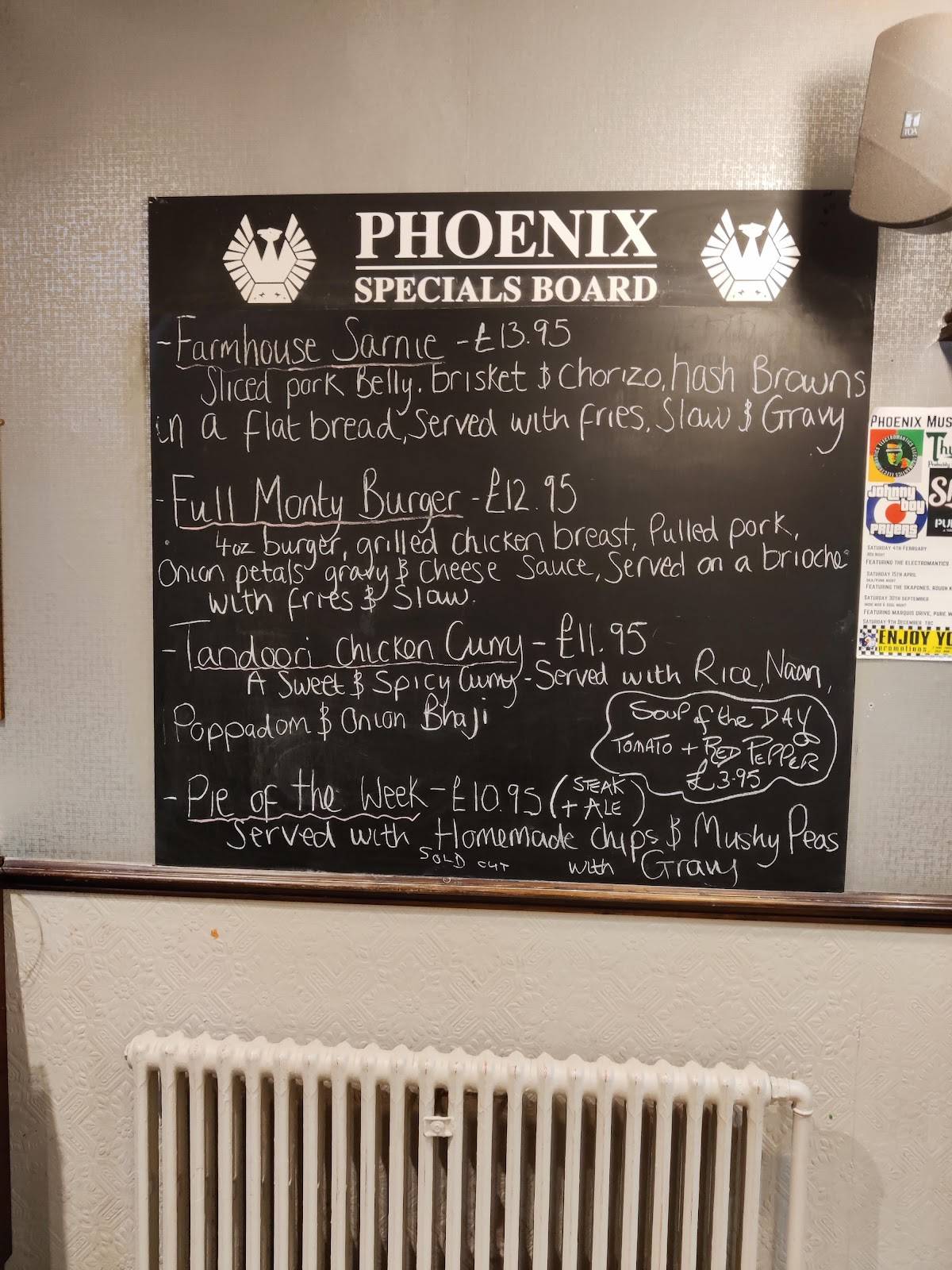 Menu at Phoenix Pavilion pub & bar, Rotherham