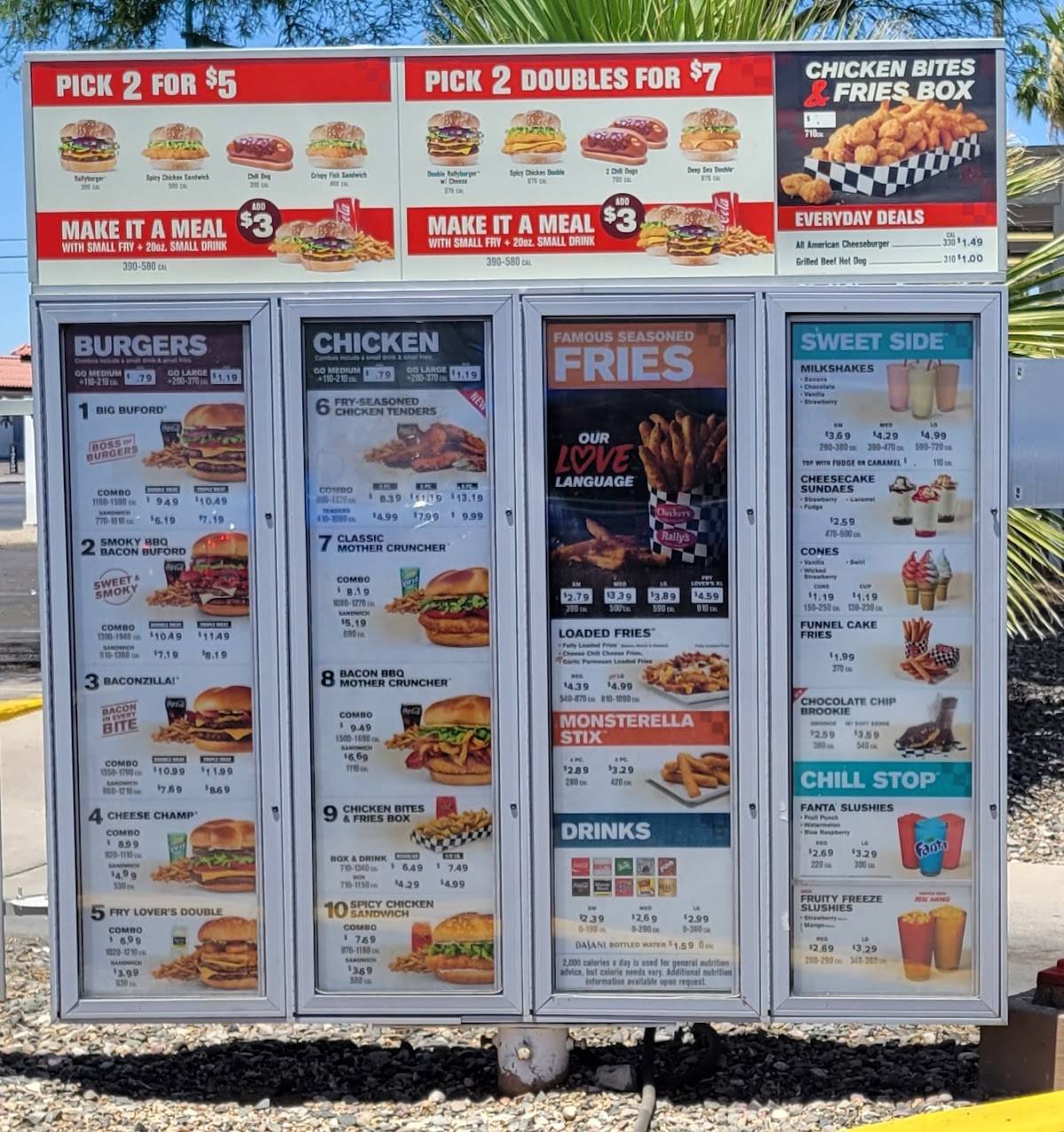 Rally's menu prices store