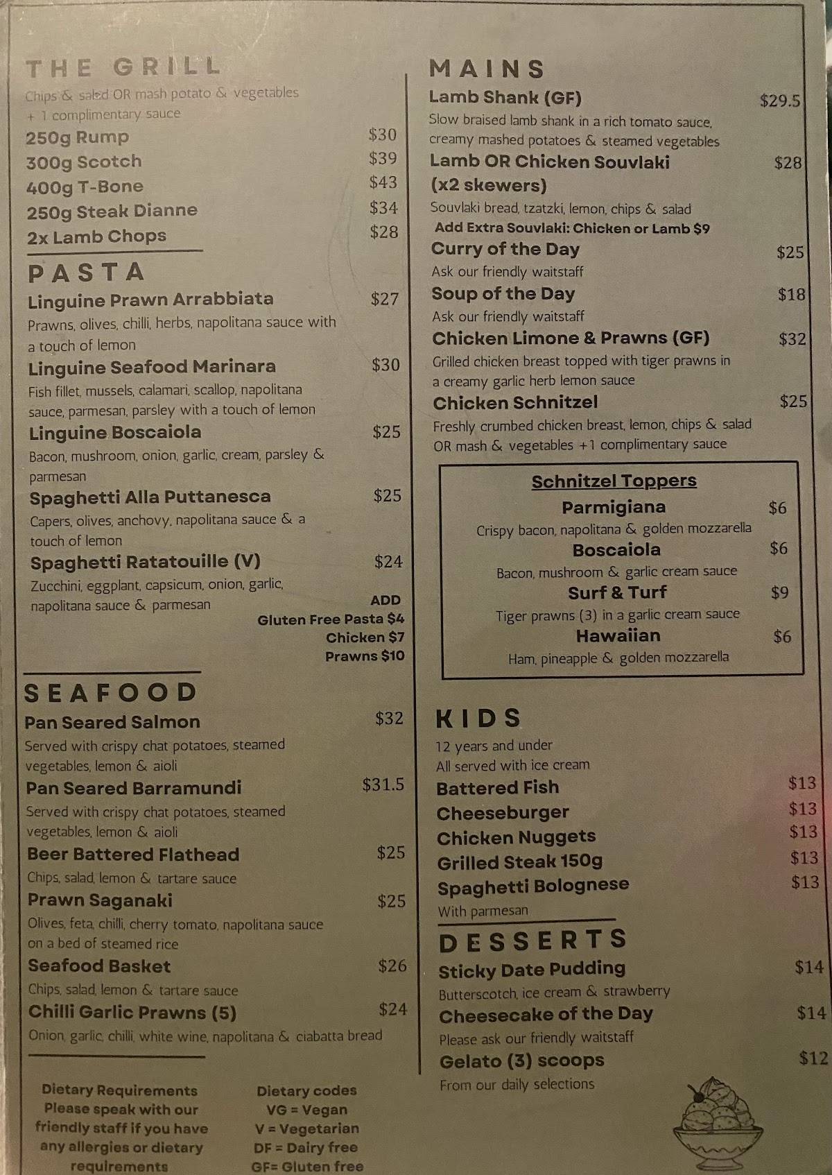 Menu at Picton Hotel pub & bar, Picton