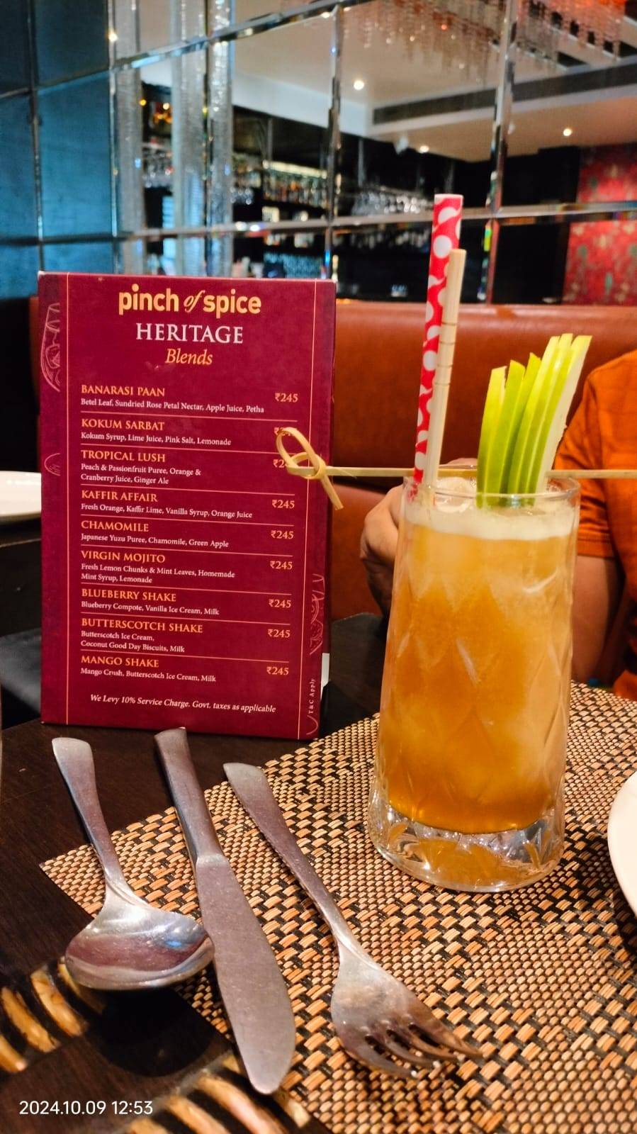 Menu at Pinch Of Spice, Agra