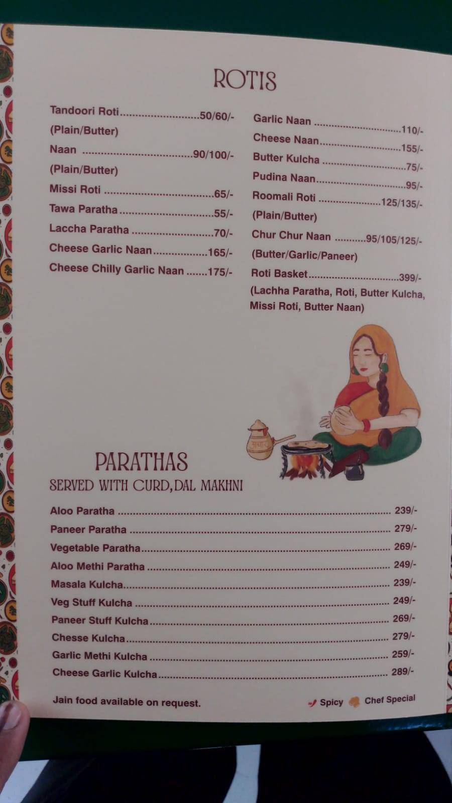 Menu at Pind Di Gali, Vadodara