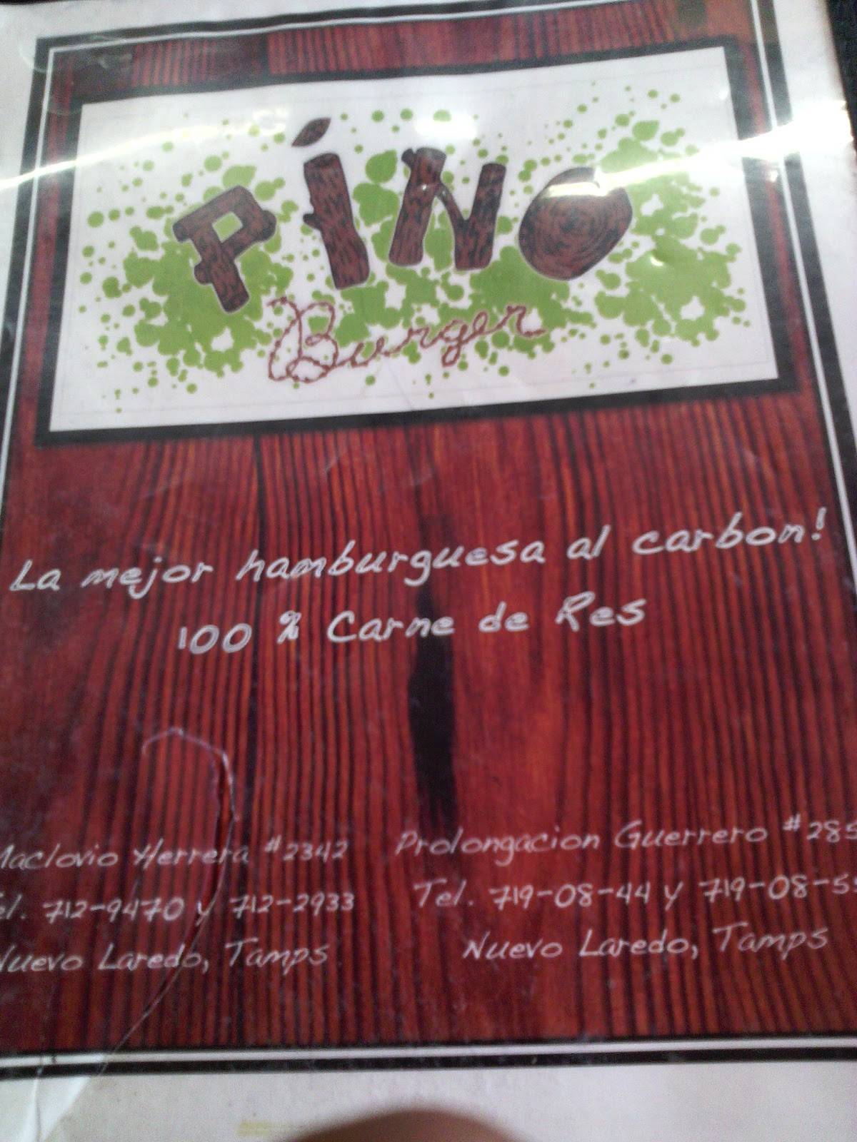 Carta del restaurante Pino Burger, Nuevo Laredo, C. Veracruz 2852