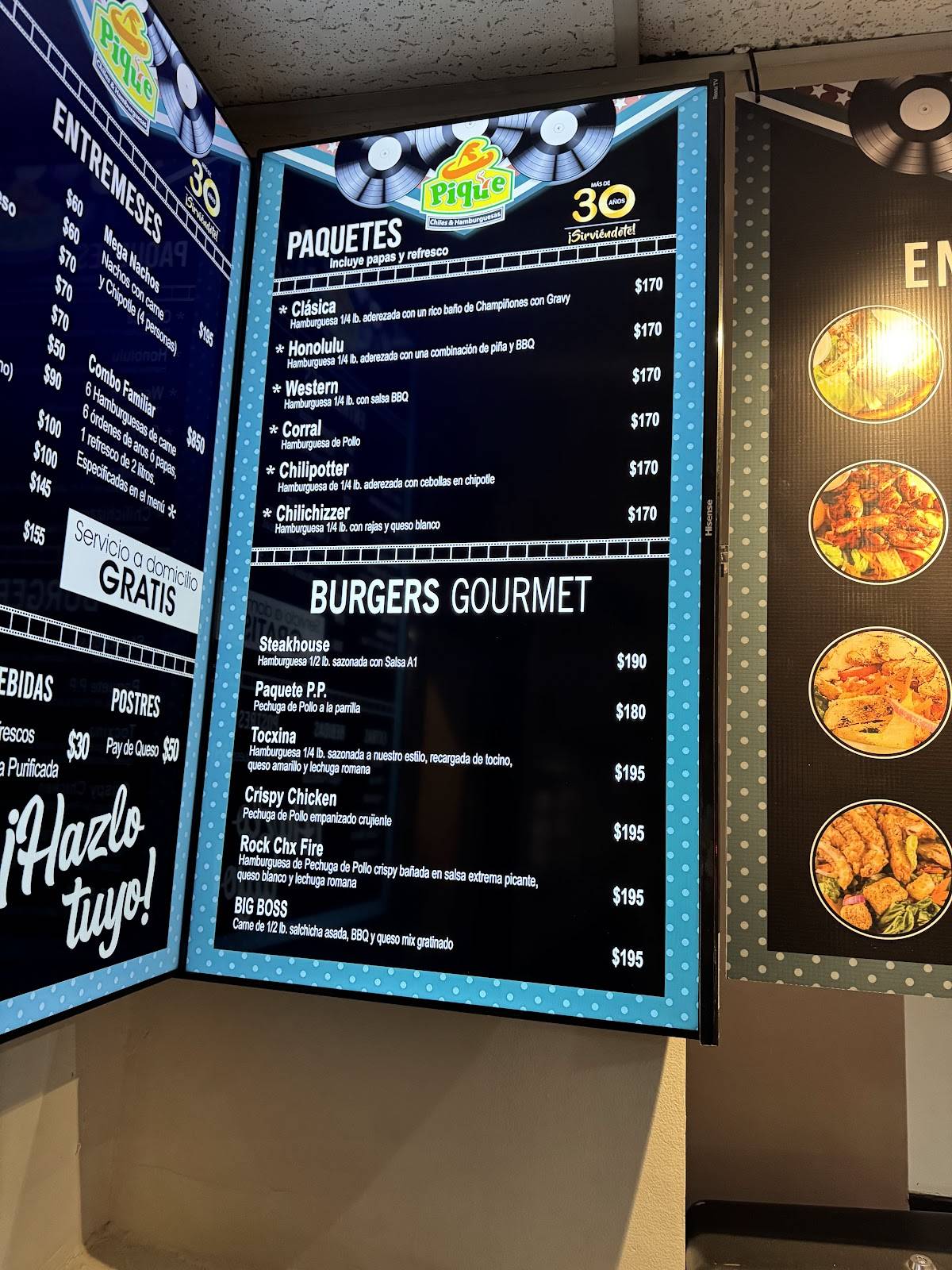 Carta del restaurante Piqué Chiles y Hamburguesas, Ciudad Juarez, Calle ...