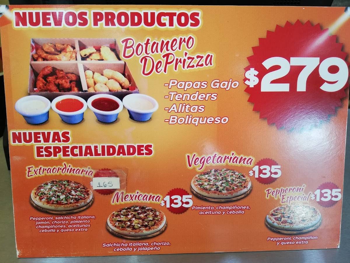 Carta del restaurante Pizza Deprizza Las Puentes, San Nicolás del los Garza