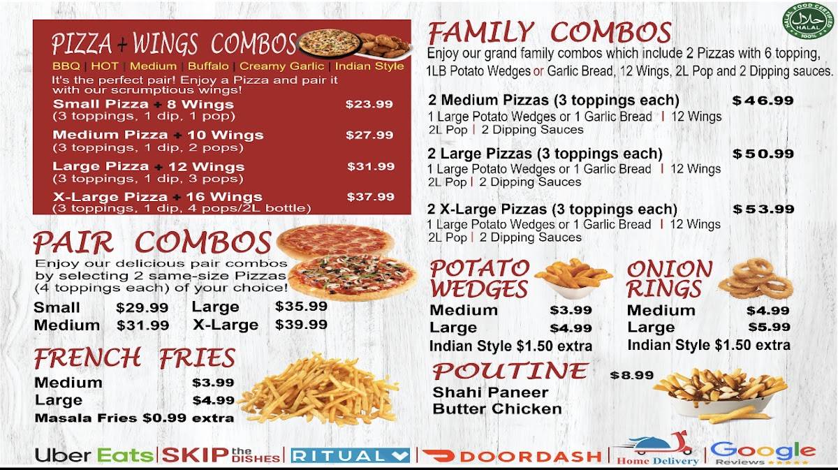 Menu au Pizza Fiamma Mississauga pizzeria, Mississauga