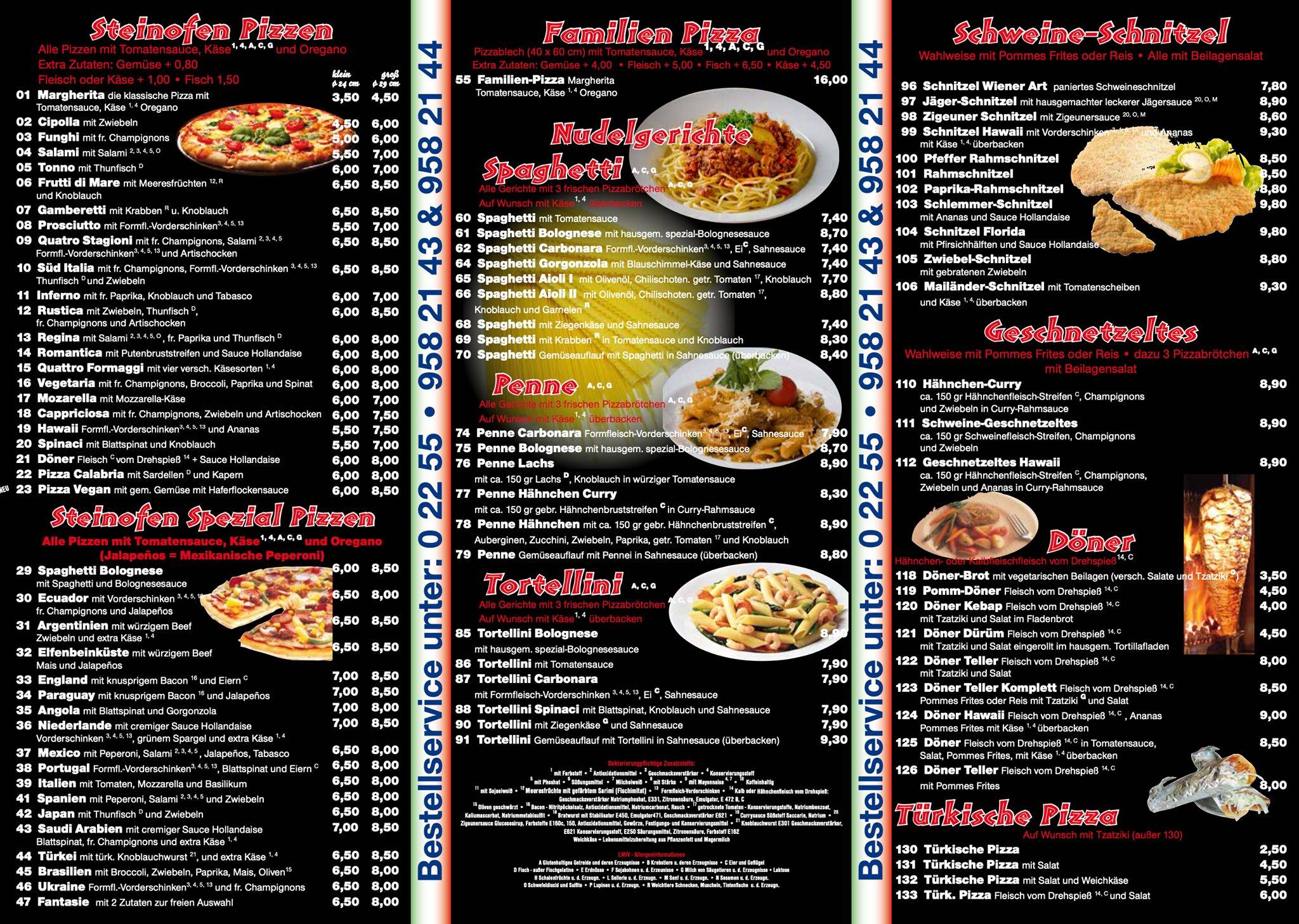 Speisekarte von Pizza Pan Express Odendorf, Swisttal