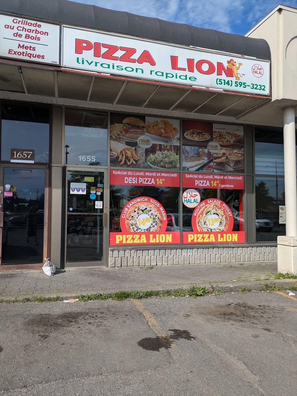 Menu au Pizza lion lasalle pizzeria, Montréal