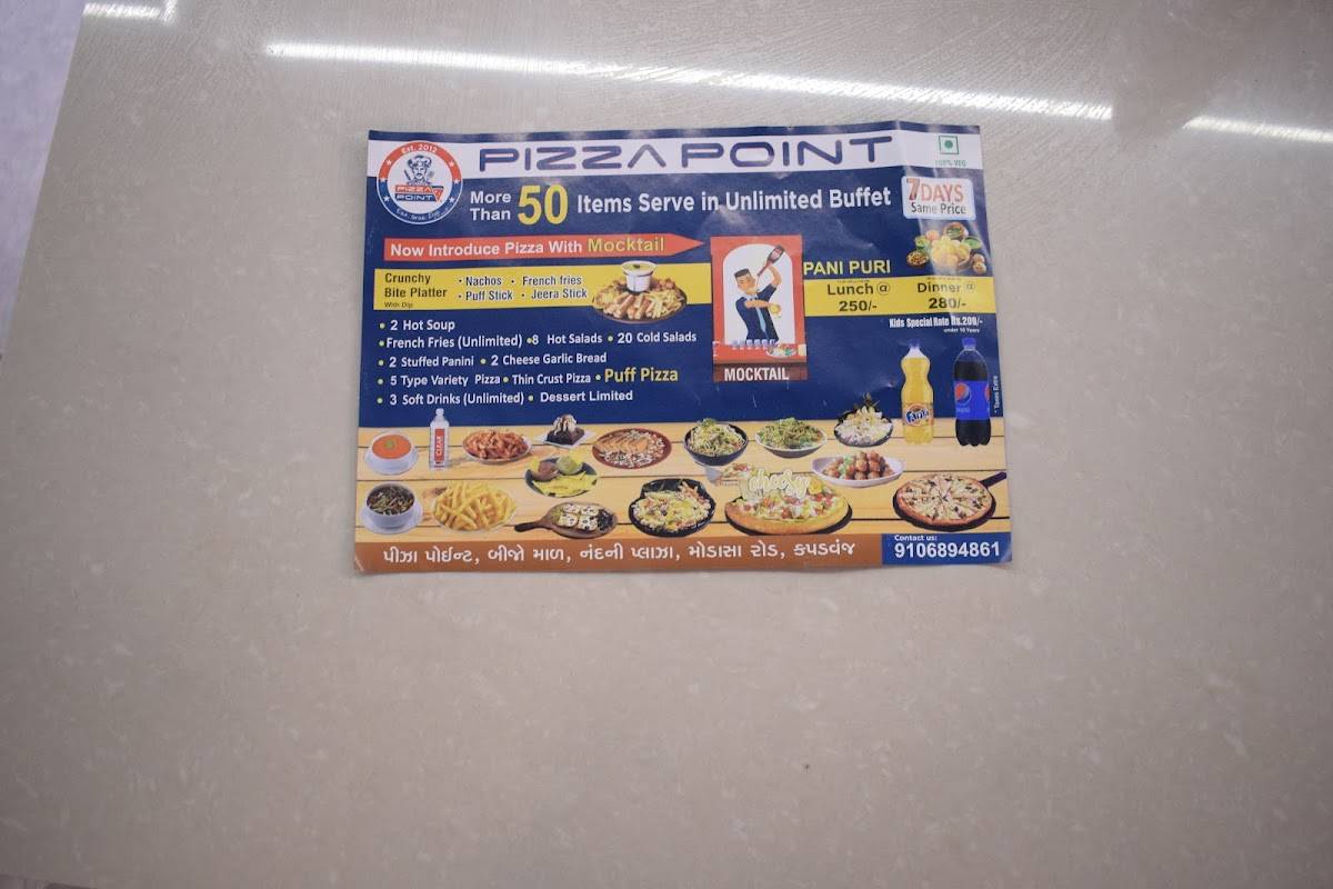 Menu at Pizza point kapadwanj Best Pizza Restaurant, Snacks Restaurant ...
