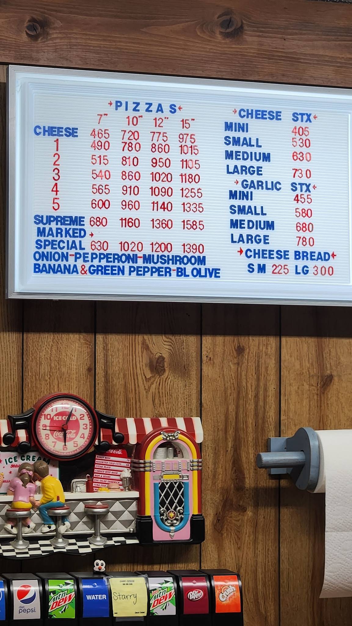 Menu at Jonesboro Pizza Parlor pizzeria, Jonesborough