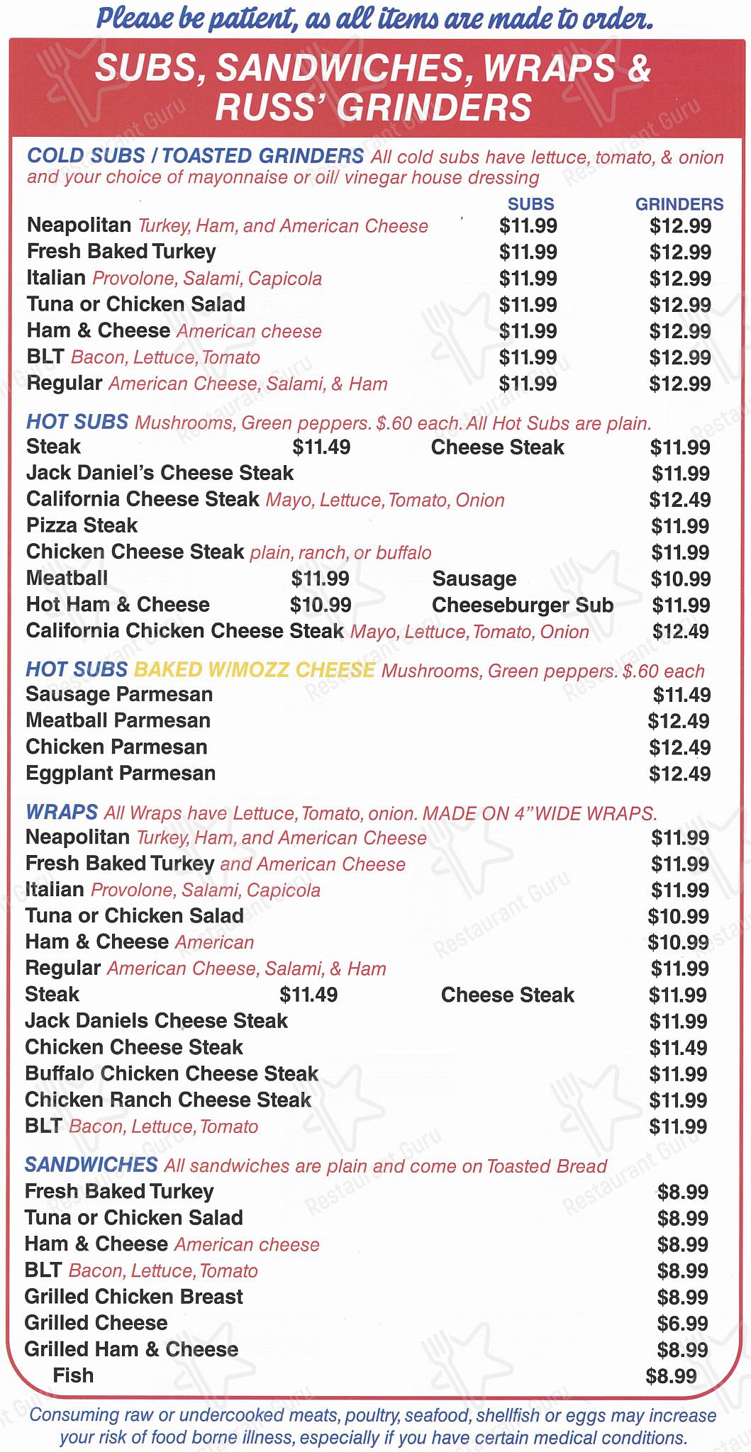 Menu at DeAngelo's Neapolitan Italian Eatery pizzeria, Haines City