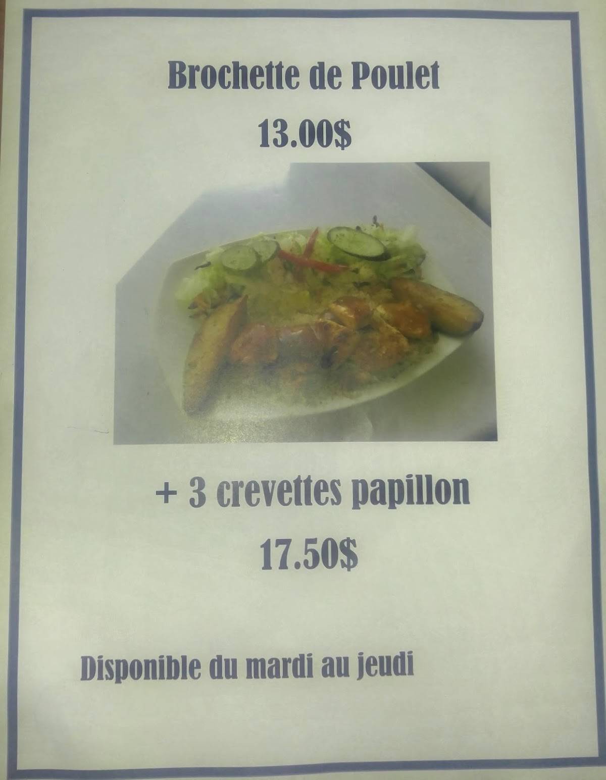 Menu au Pizzeria Le Grand Constant, Trois-Rivières, Rang Saint-Charles